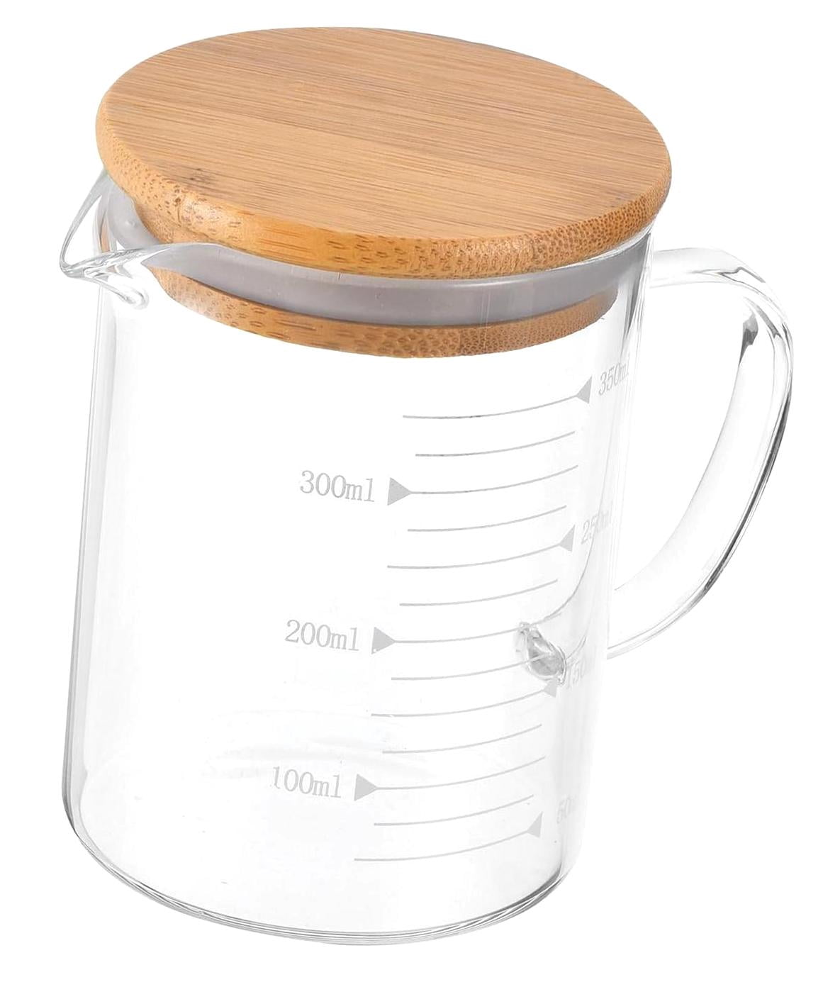Dreamtimes 350ml Glass Measuring Cup, 3.3 Borosilicate Glass Graduated ...