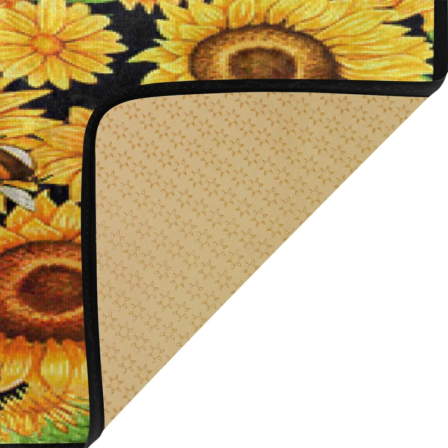 Dreamtimes 39x20 Inch Area Rug Sunflower Flowers Door Mat Washable Non ...