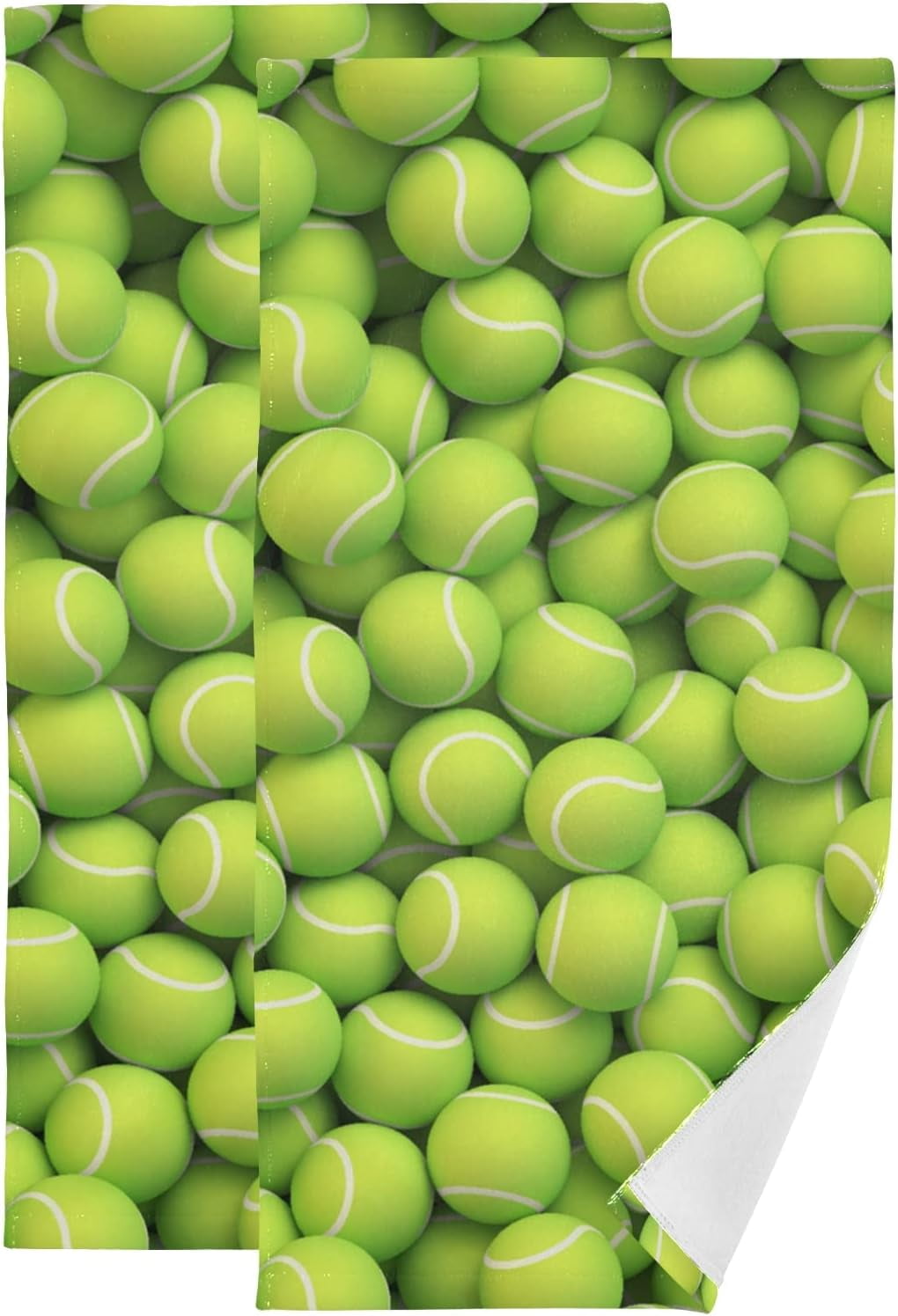 Dreamtimes 3D Tennis Balls Hand Towels Set of 2 Ultra Soft Face Towel ...