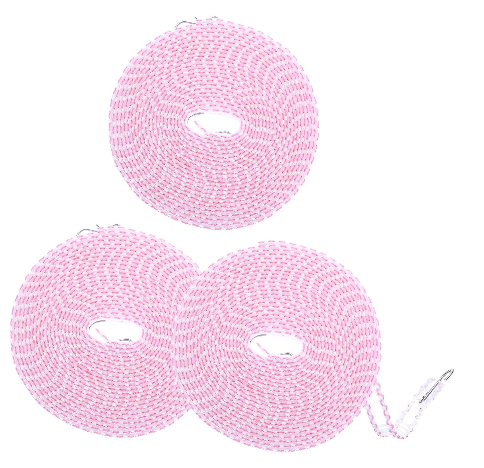Dreamtimes 3Pcs 26.24ft Windproof Nylon Clothesline, Portable Washing ...