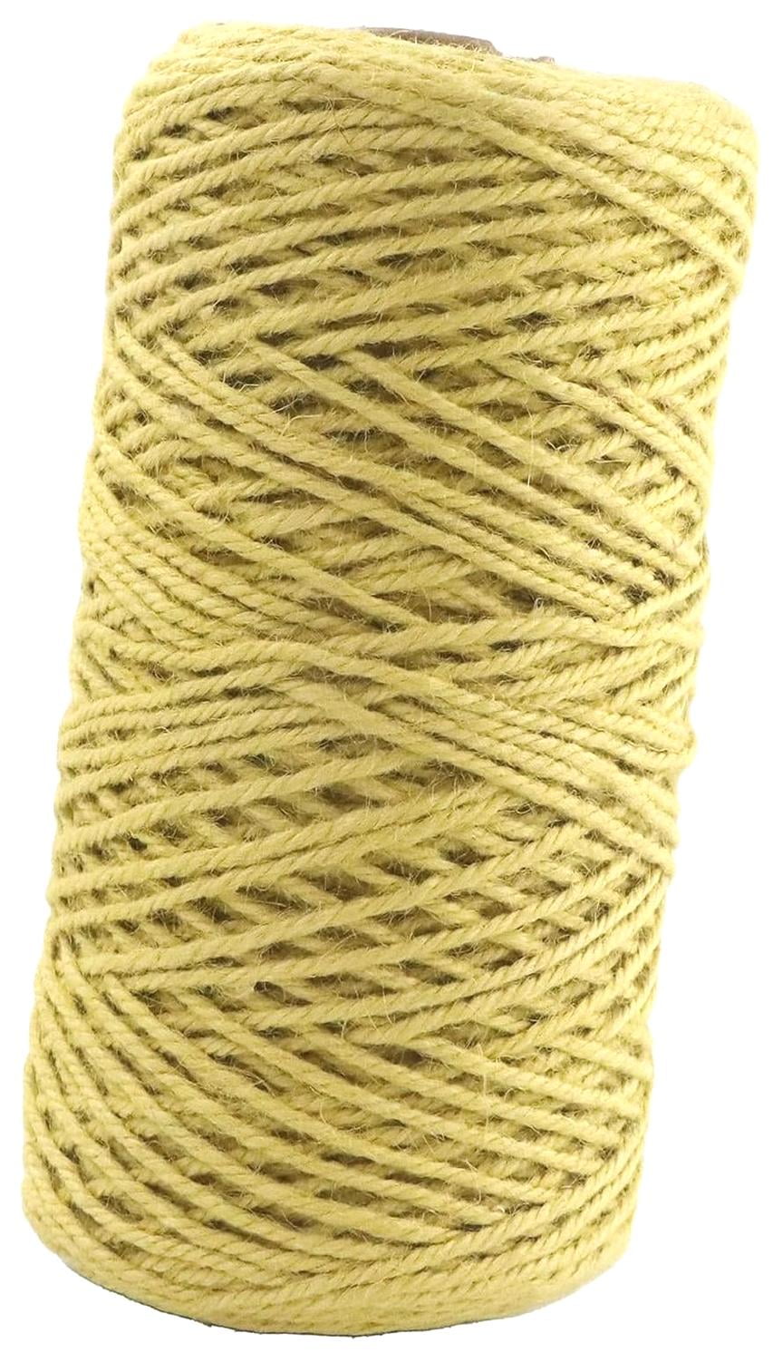 Dreamtimes 3mm x 500 Feet Yellow Jute Strand, Ideal for Horticultural ...