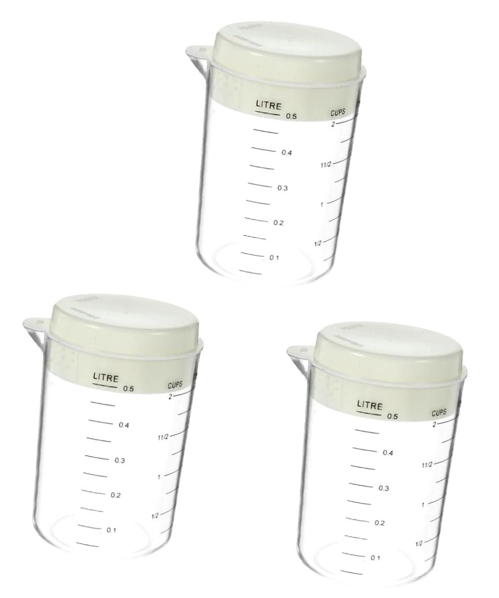 Dreamtimes 3pcs Measuring Cups with Lids Digital Measuring Cup Scale ...