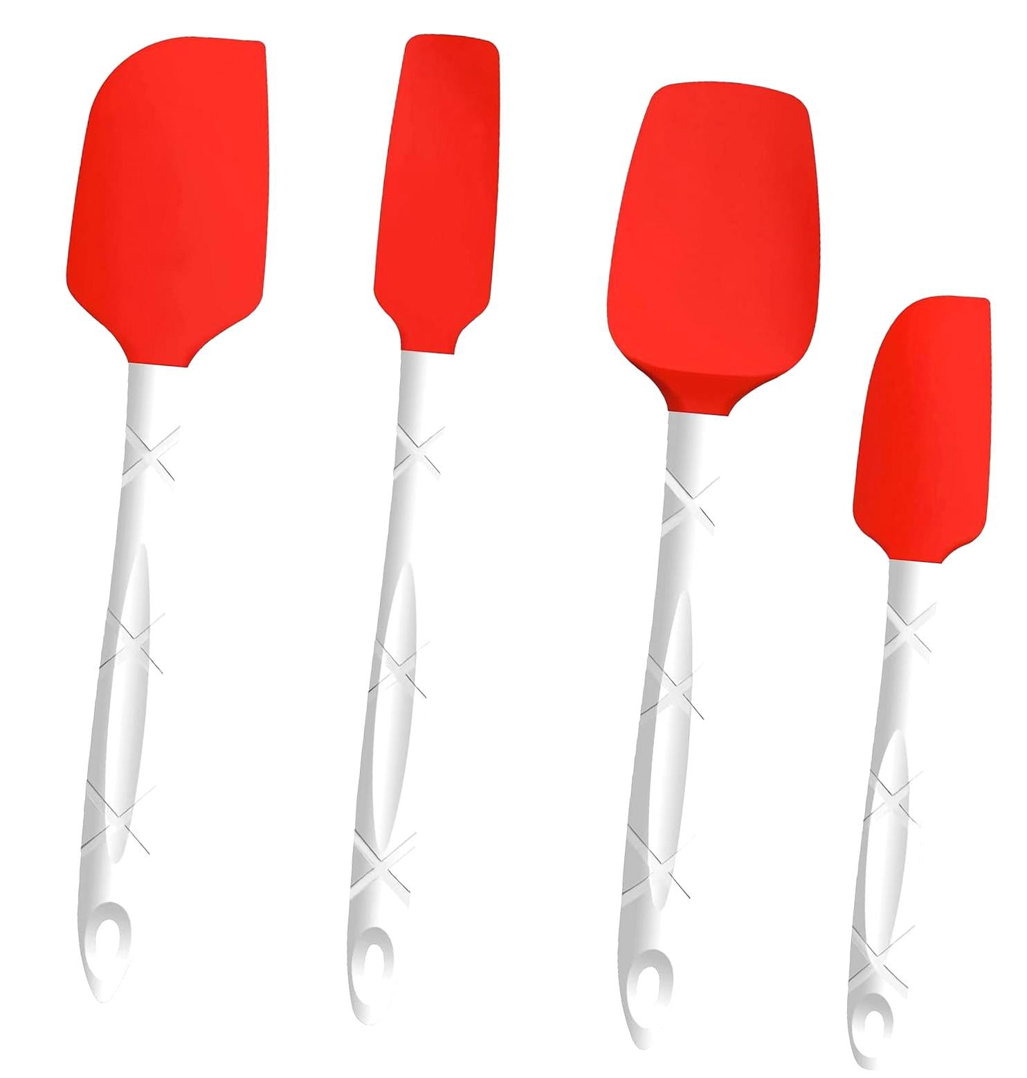 Dreamtimes 4 Piece Heat Resistant Non Stick Silicone Spatula Set, Ideal ...