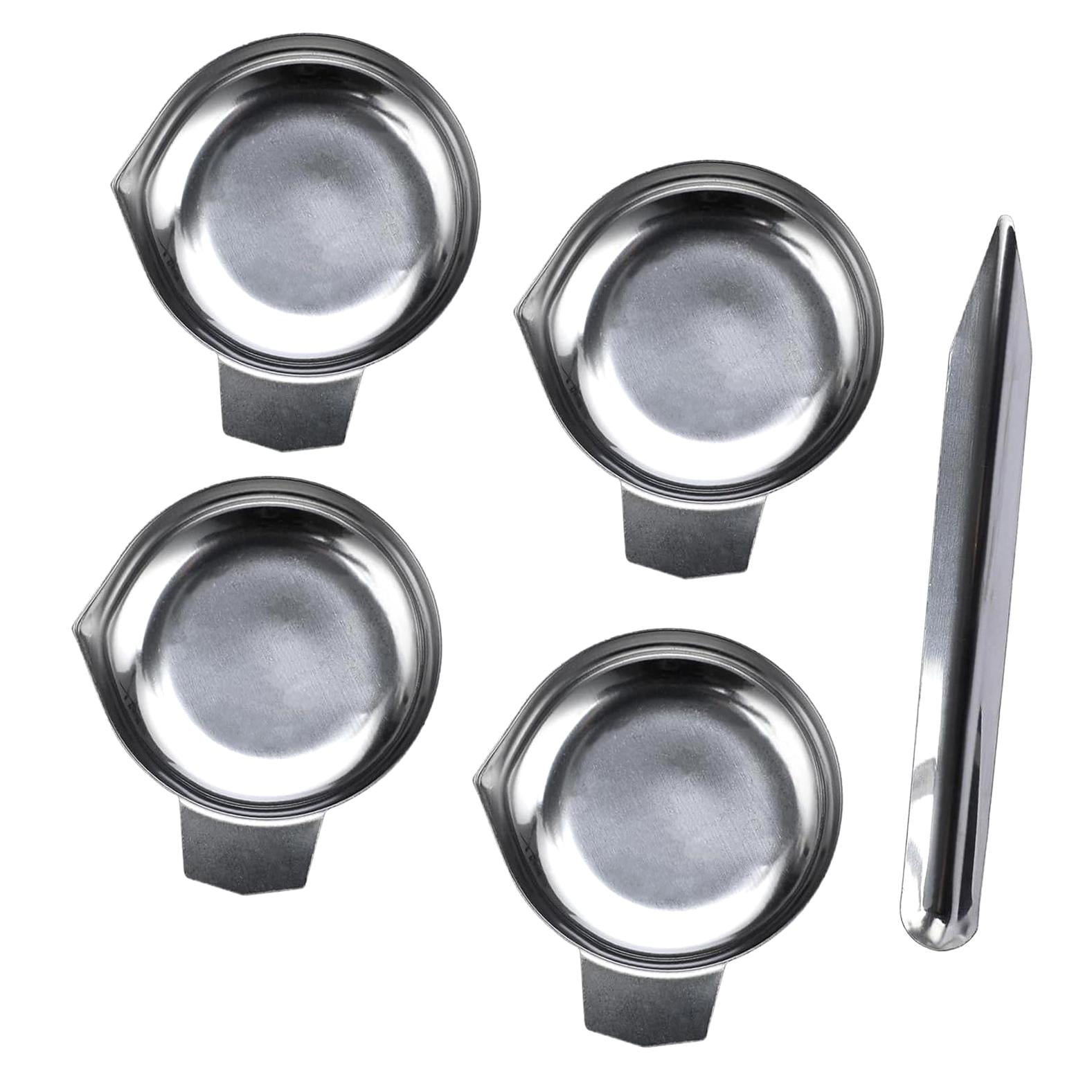 Dreamtimes 4PCS Metal Weighing Powder Pan with Scoop, Mini Digital ...