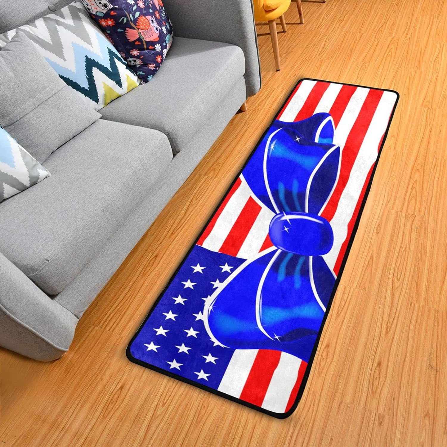 Dreamtimes 4th of July USA Flag Hallway Runner Rug 2'x6' Kitchen Rug ...