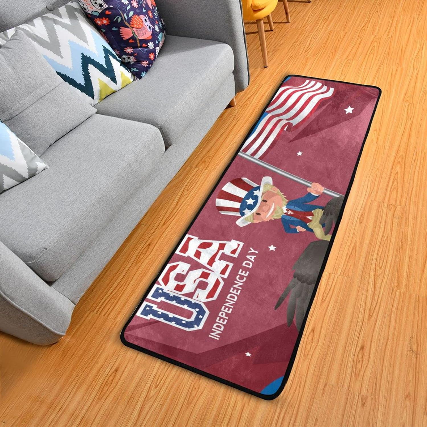 Dreamtimes 4th of July USA Flag Patriotic Hallway Runner Rug 2'x6 ...