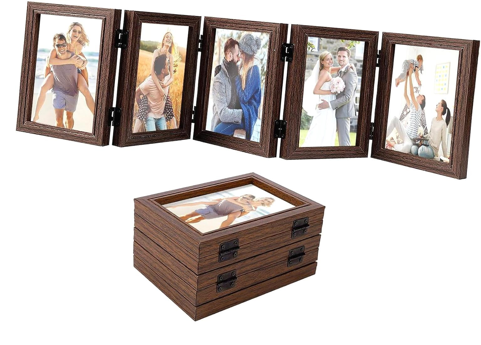 Dreamtimes 4x6in 5 Folding Accordion Picture Frame - Foldable Hinged ...