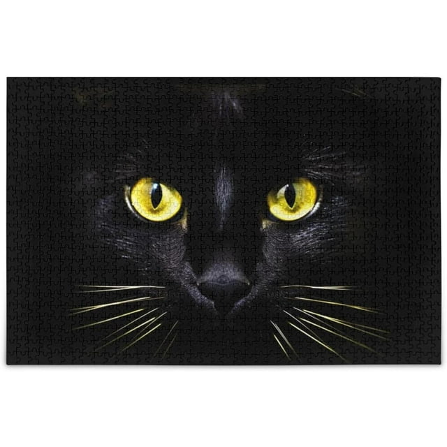 Dreamtimes Black Cat Puzzles for Adults and Kids 500 Pieces, Wooden ...