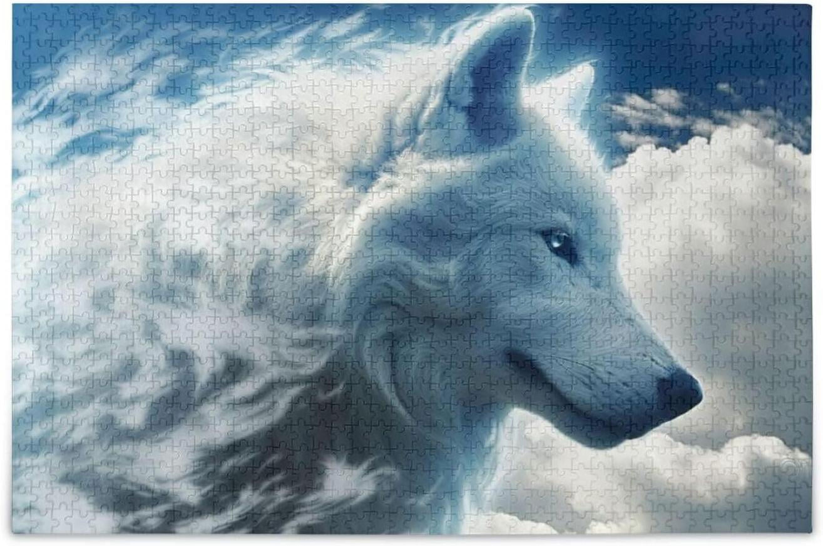 Dreamtimes 500 PCS Wolf Wooden Jigsaw Puzzles Intellectual ...