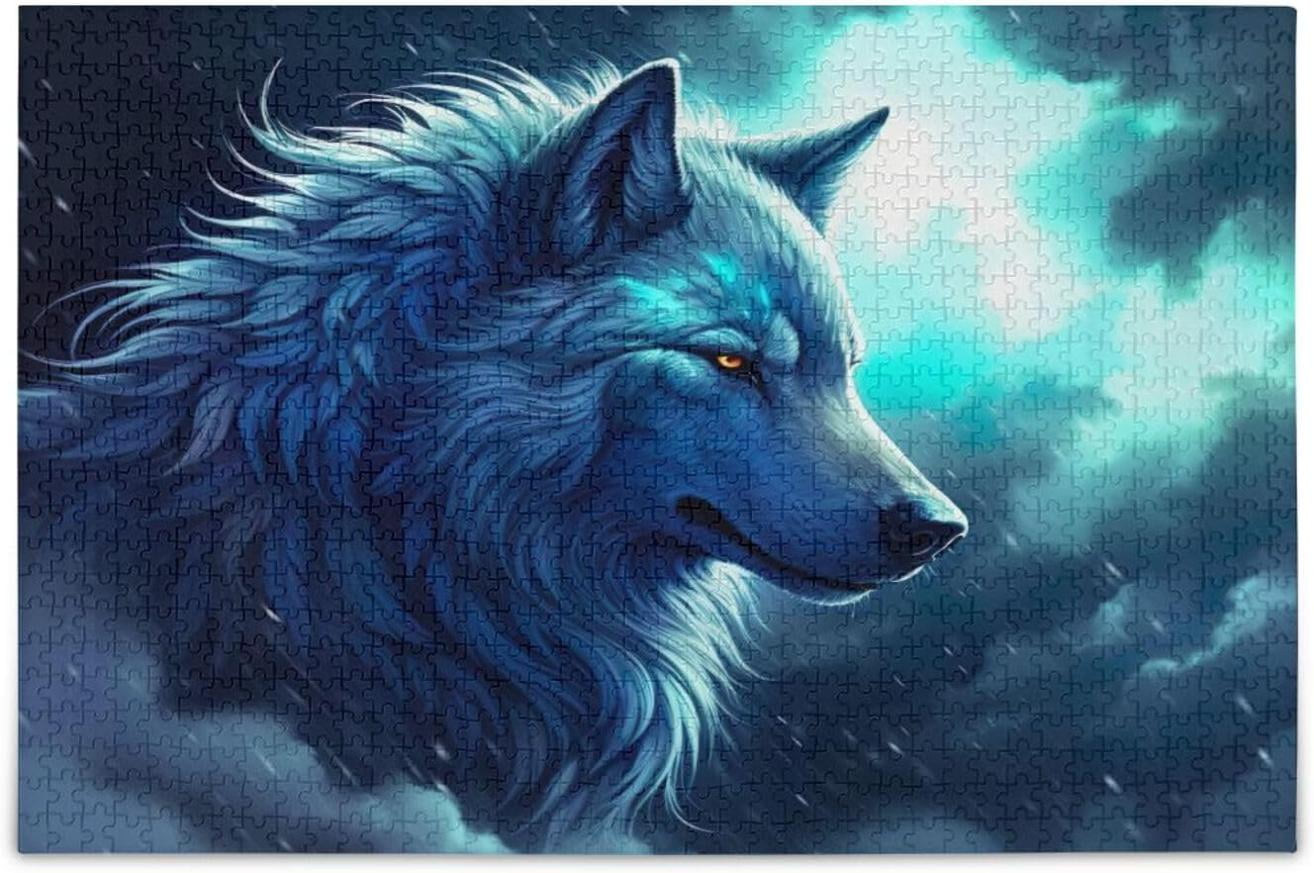 Dreamtimes 500 PCS Wolf Wooden Jigsaw Puzzles Intellectual ...