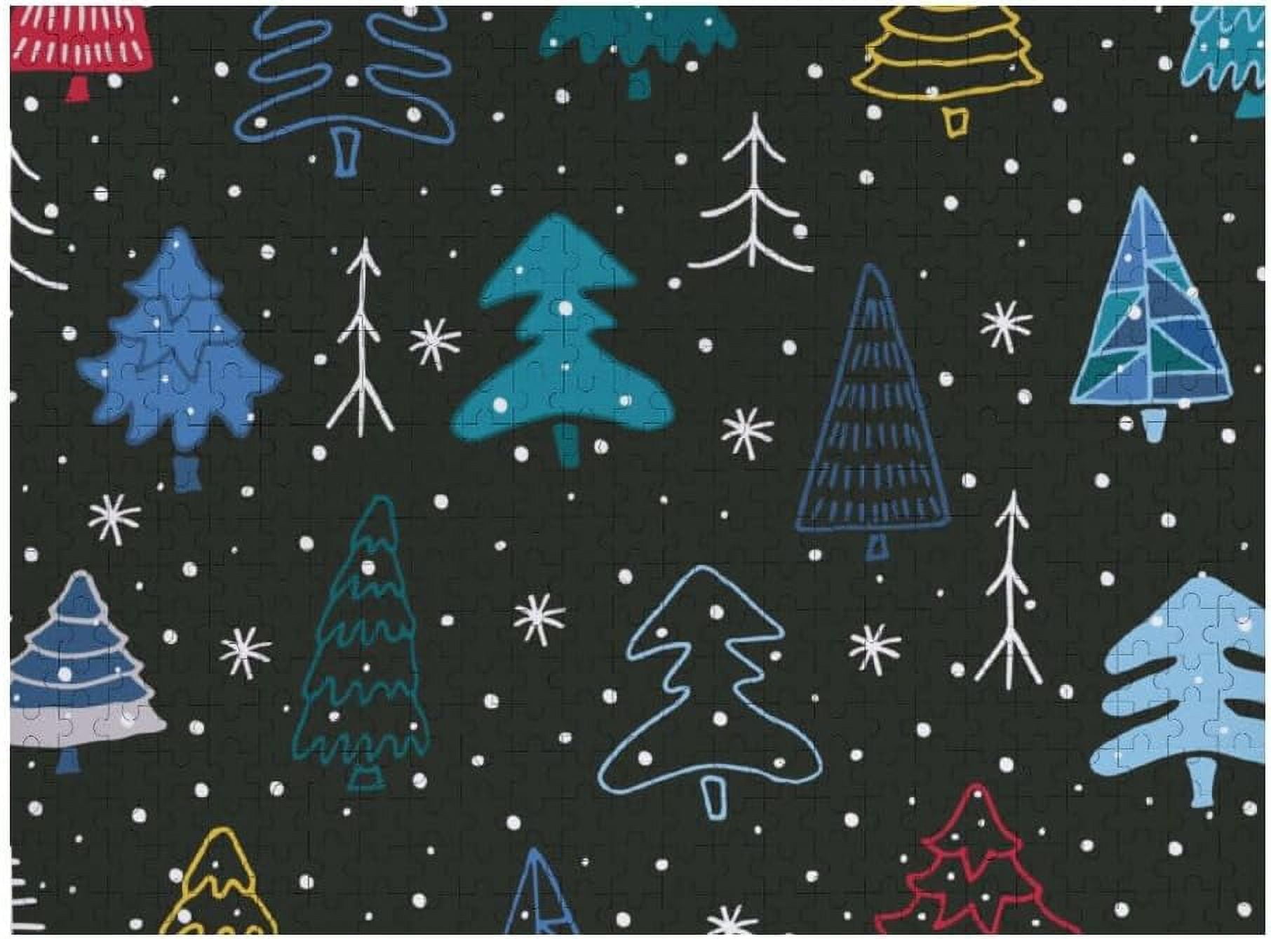 Dreamtimes 500 Piece Jigsaw Puzzle for Kids Adults - Christmas Trees ...