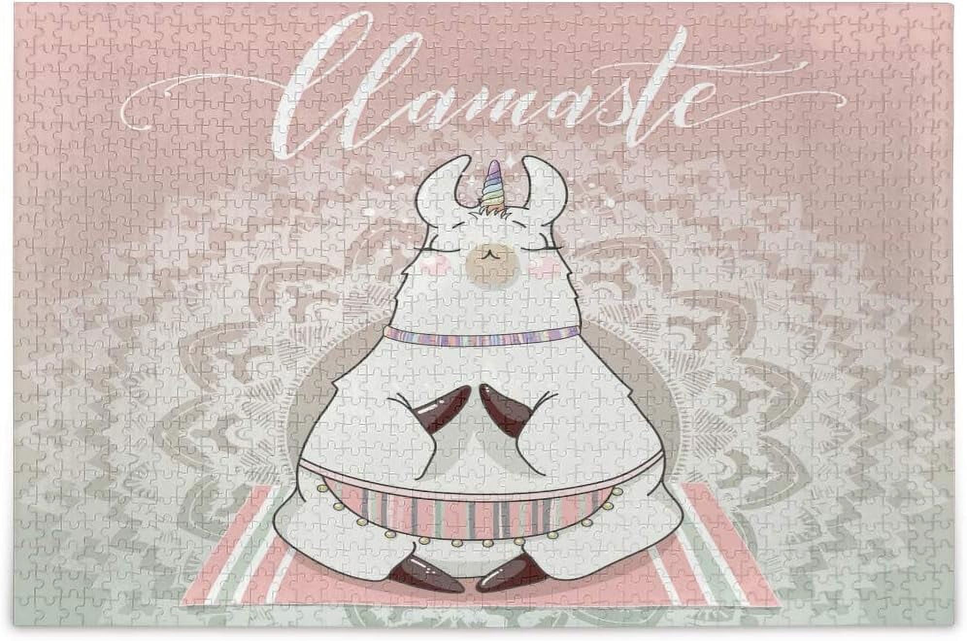 Dreamtimes 500 Piece Puzzles for Adults Cartoon Llama Alpaca Mandala ...