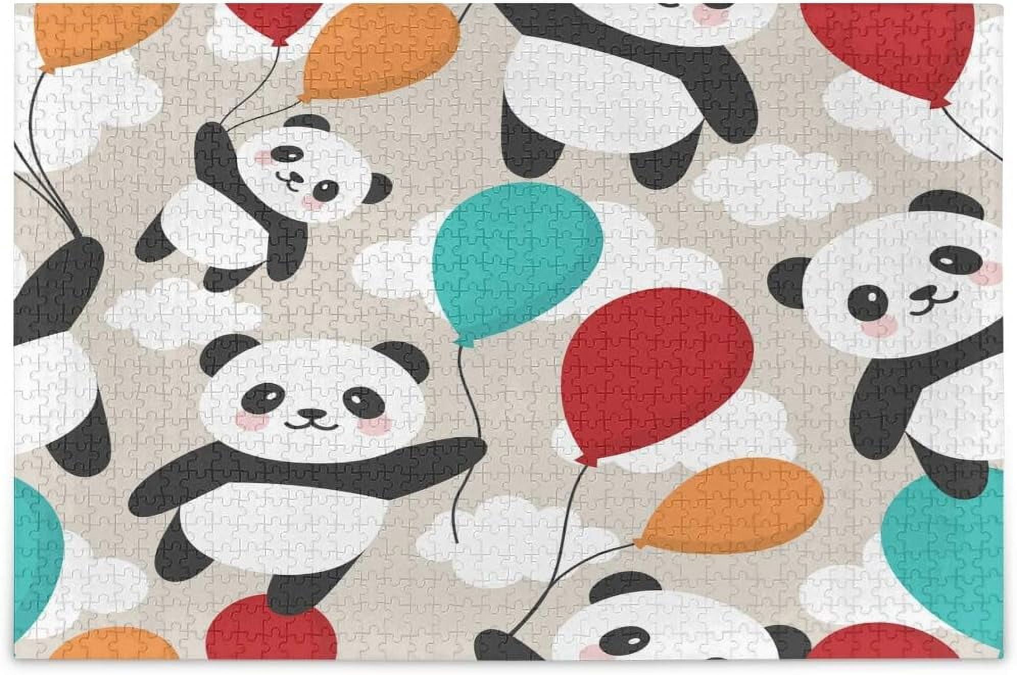 Dreamtimes 500 Piece Puzzles for Adults Panda Colorful Balloon Jigsaw ...