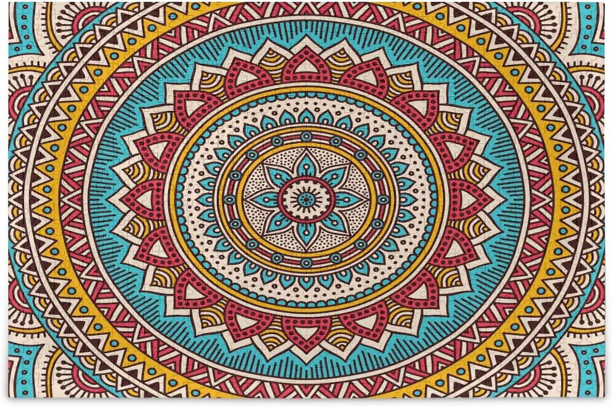 Dreamtimes 500 Piece Puzzles for Adults Vintage Mandala Jigsaw Puzzles ...