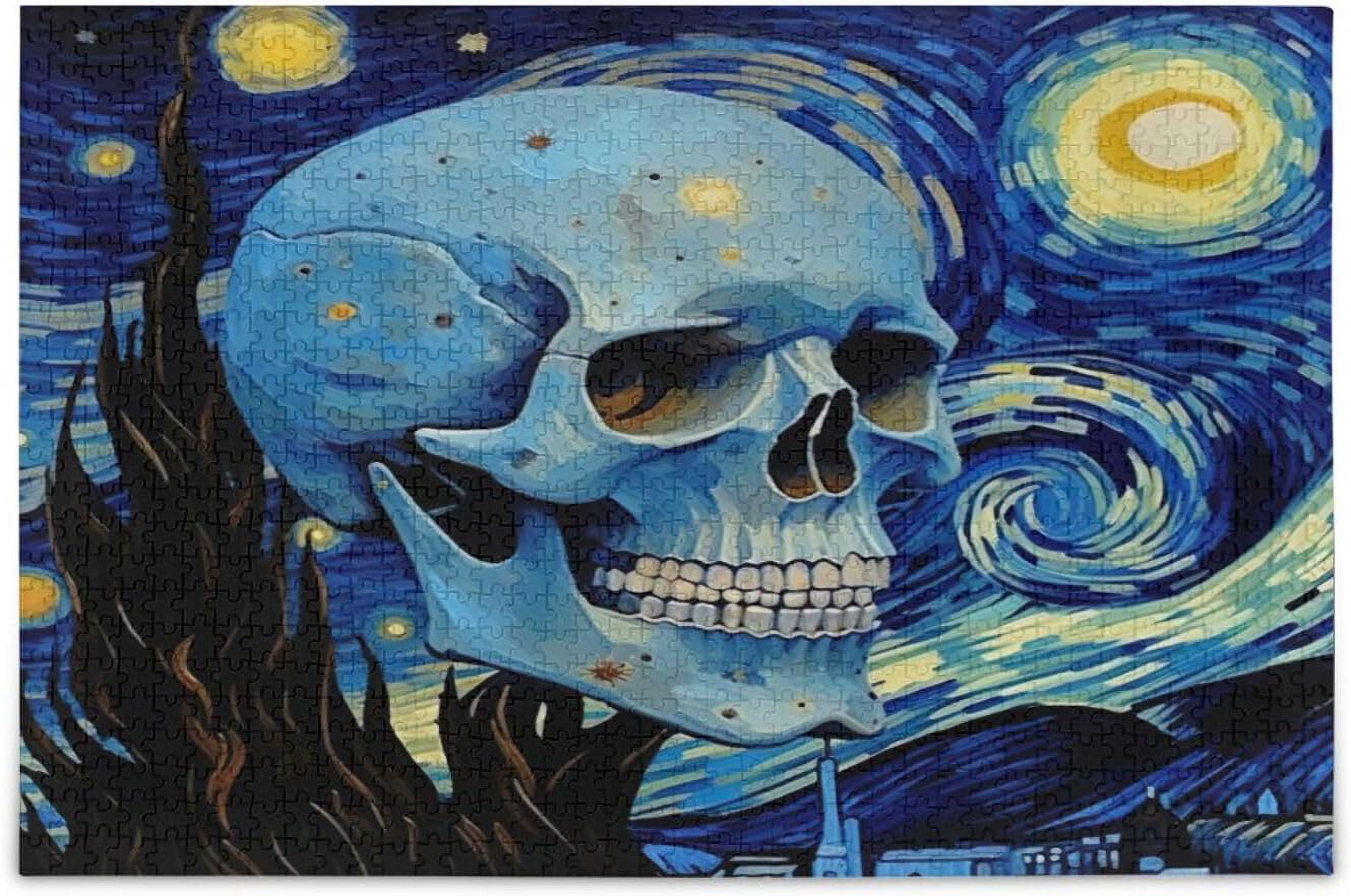 Dreamtimes 500 Pieces Art Starry Sky Skull Jigsaw Puzzle for Adults ...