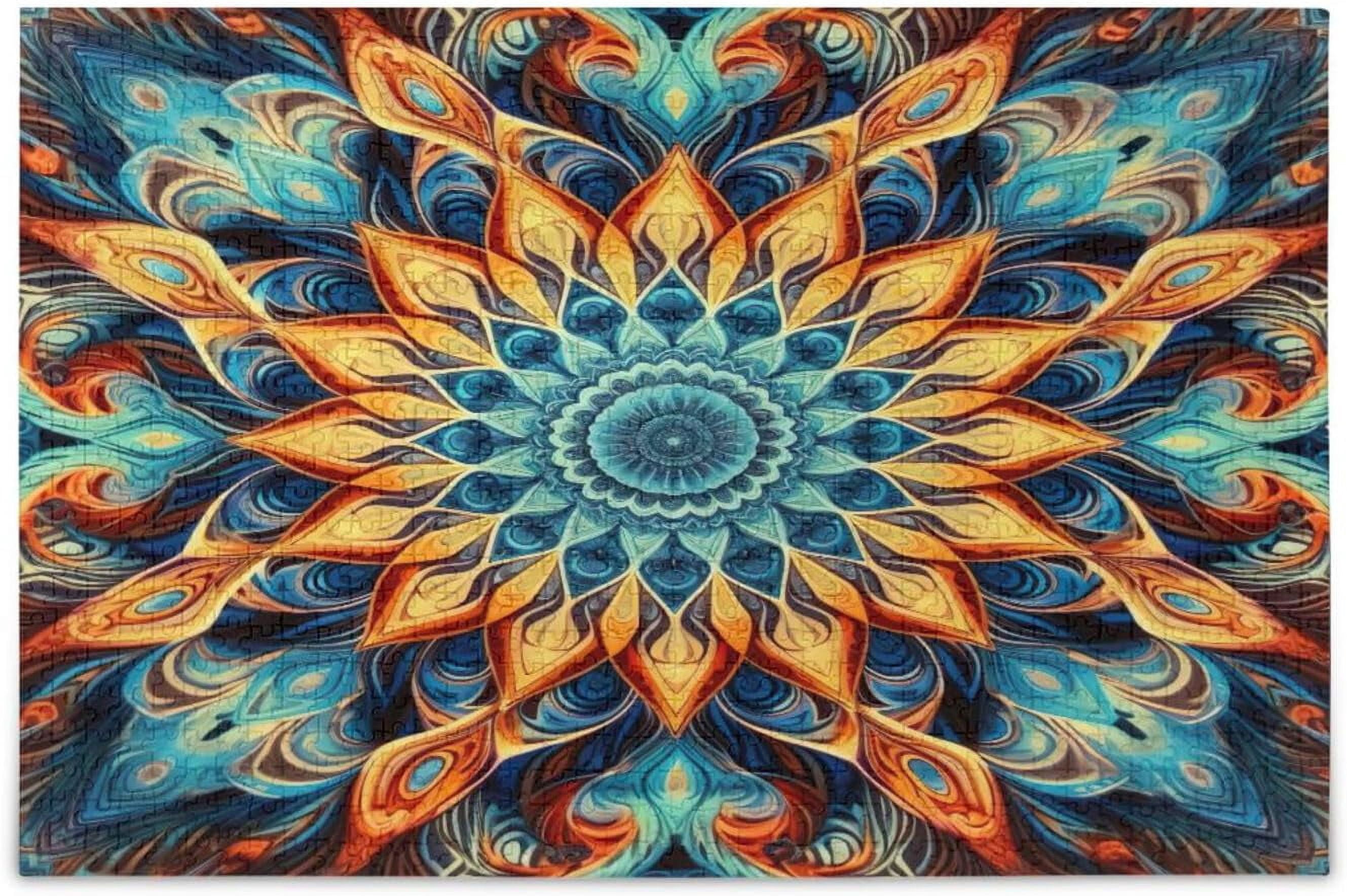 Dreamtimes 500 Pieces Beautiful Mandala Jigsaw Puzzle for Adults Teens ...