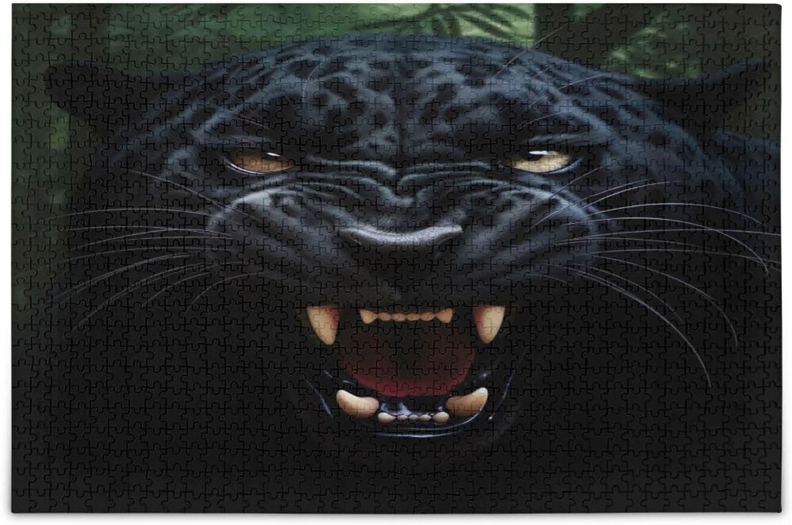 Dreamtimes 500 Pieces Cool Black Panther Jigsaw Puzzle for Adults Teens ...