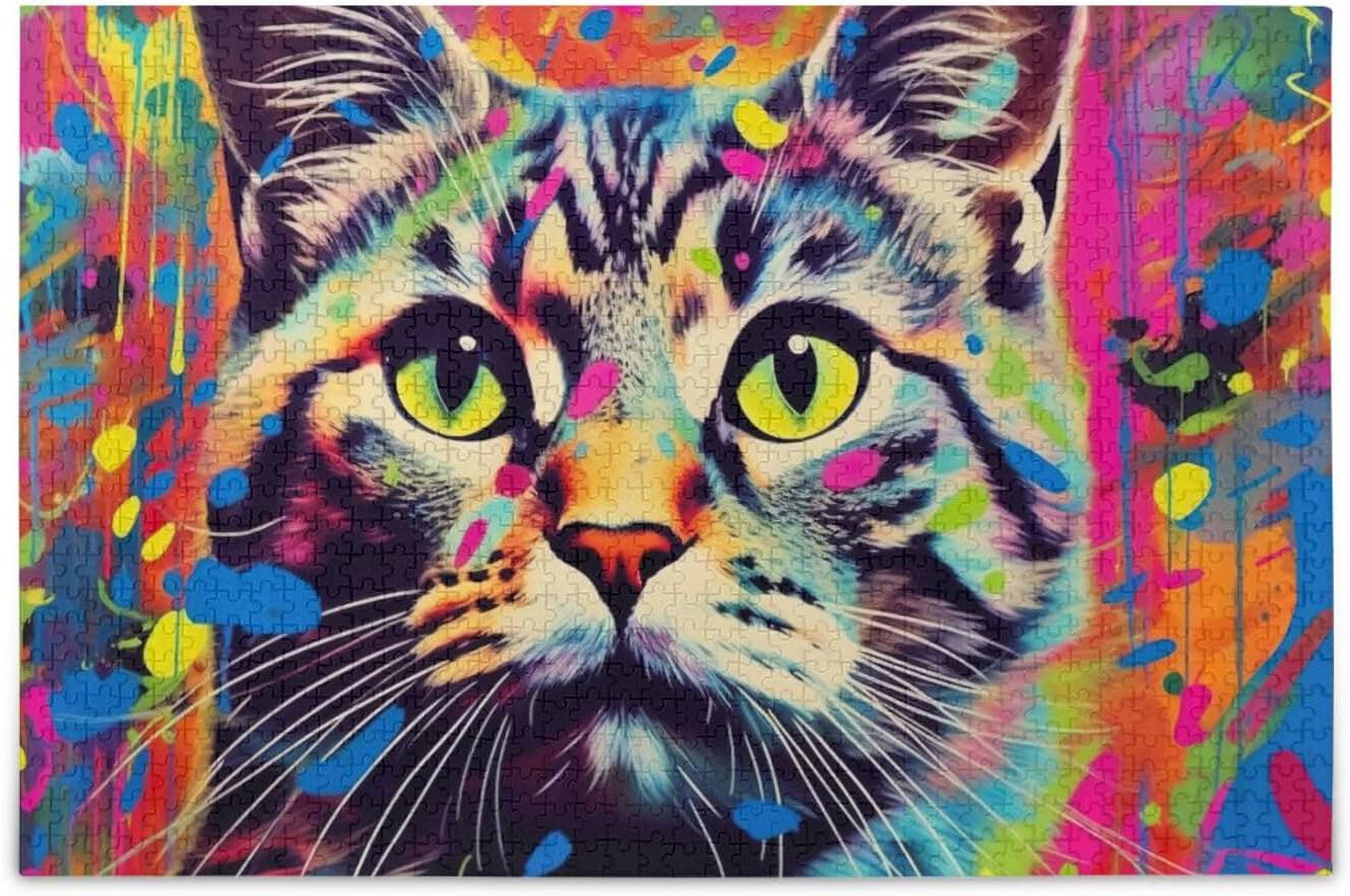 Dreamtimes 500 Pieces Cute Cat Jigsaw Puzzle for Adults Teens Kids, Fun ...