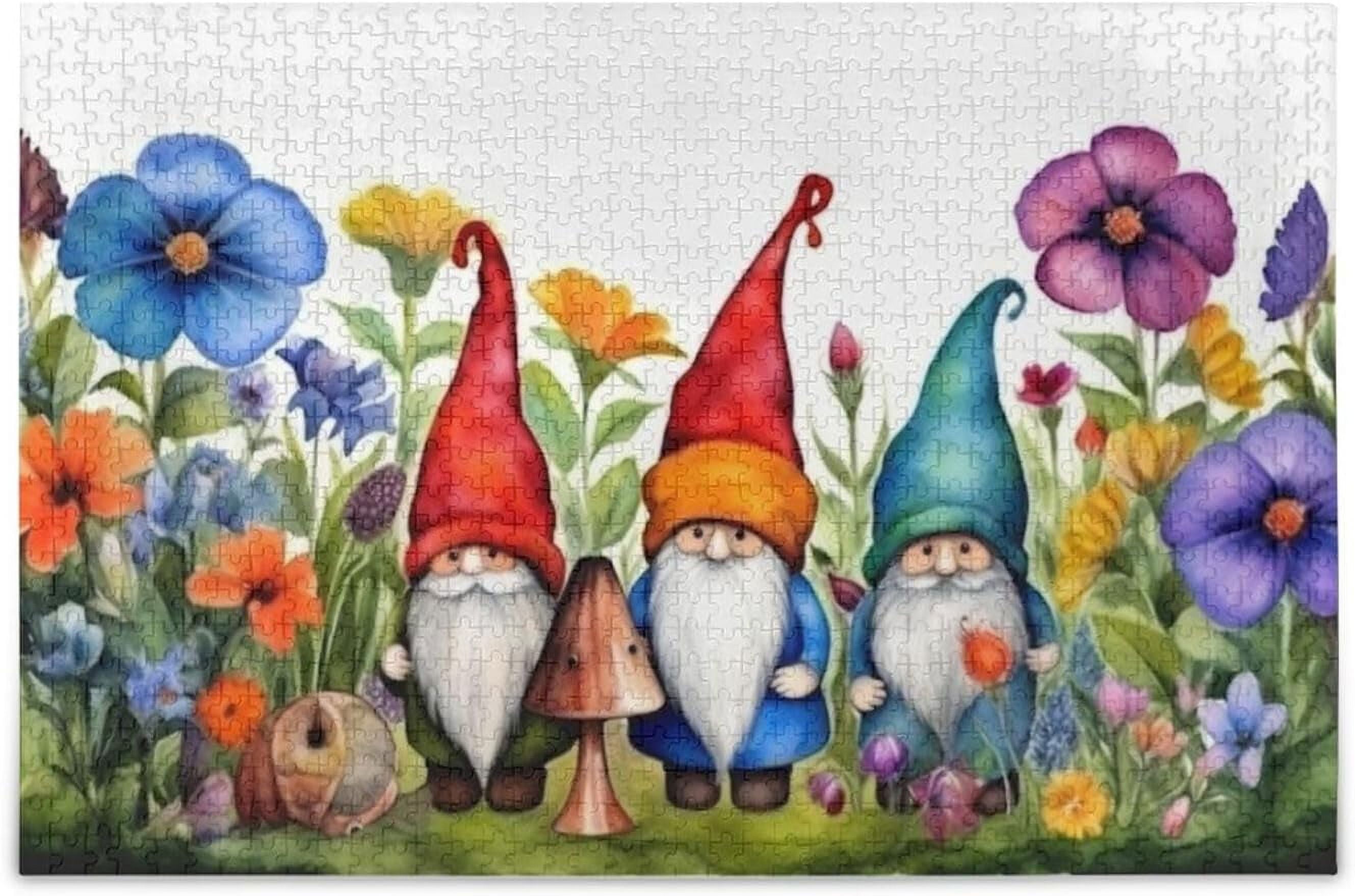 Dreamtimes 500 Pieces Cute Christmas Gnome Jigsaw Puzzle for Adults ...