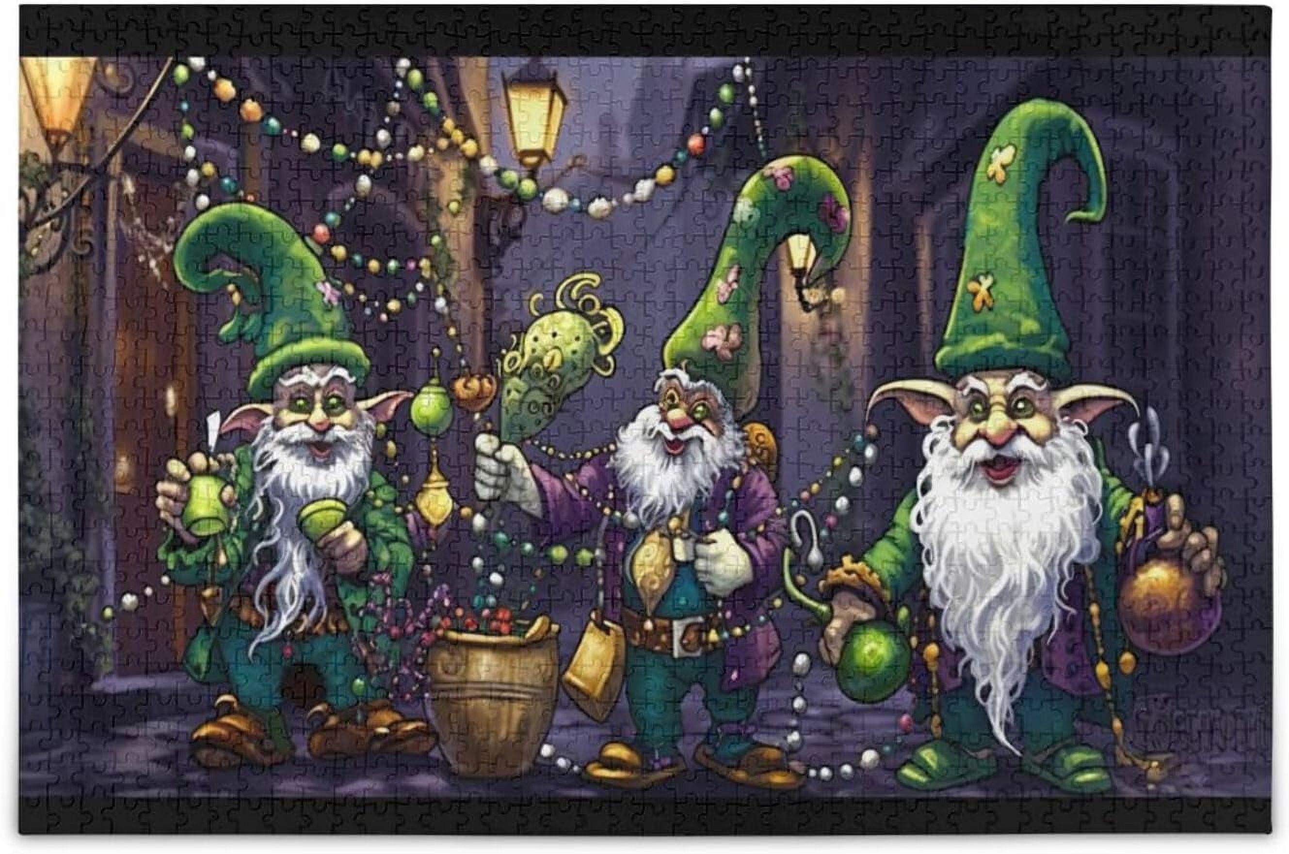 Dreamtimes 500 Pieces Mardi Gras Cute Gnome Jigsaw Puzzle for Adults ...