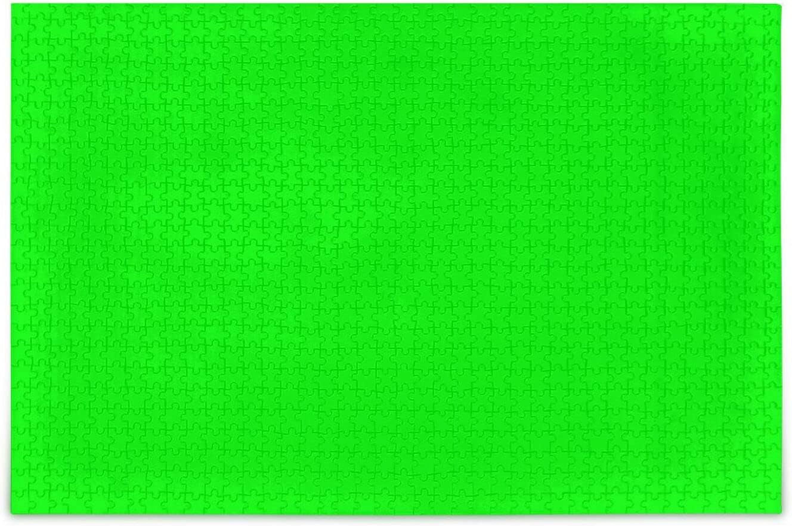 Dreamtimes 500 Pieces Plain Neon Green Solid Color Jigsaw Puzzles ...