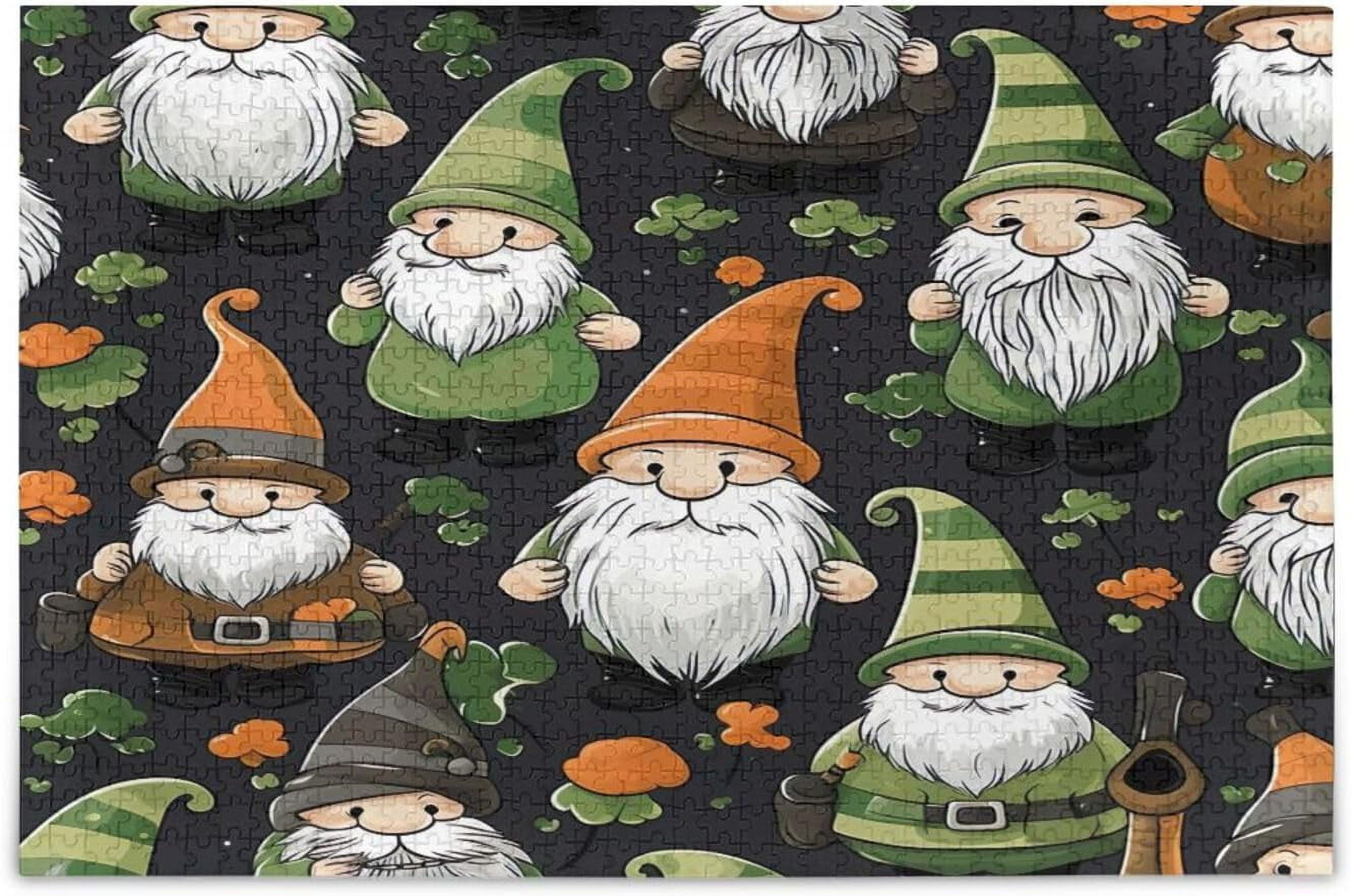 Dreamtimes 500 Pieces St Patricks Day Gnomes Jigsaw Puzzle for Adults ...