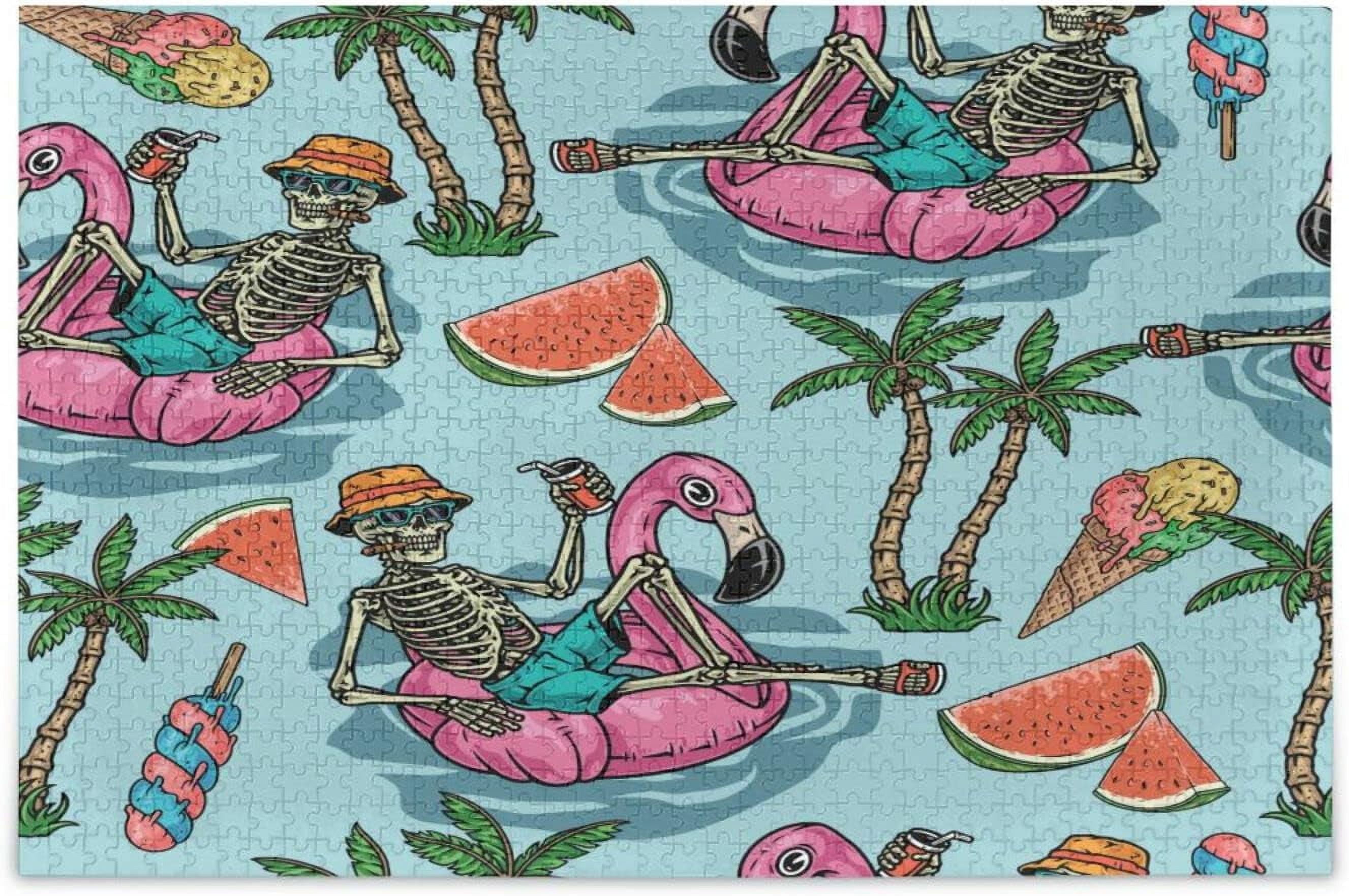 Dreamtimes 500 Pieces Summer Skeleton Wooden Jigsaw Puzzles ...