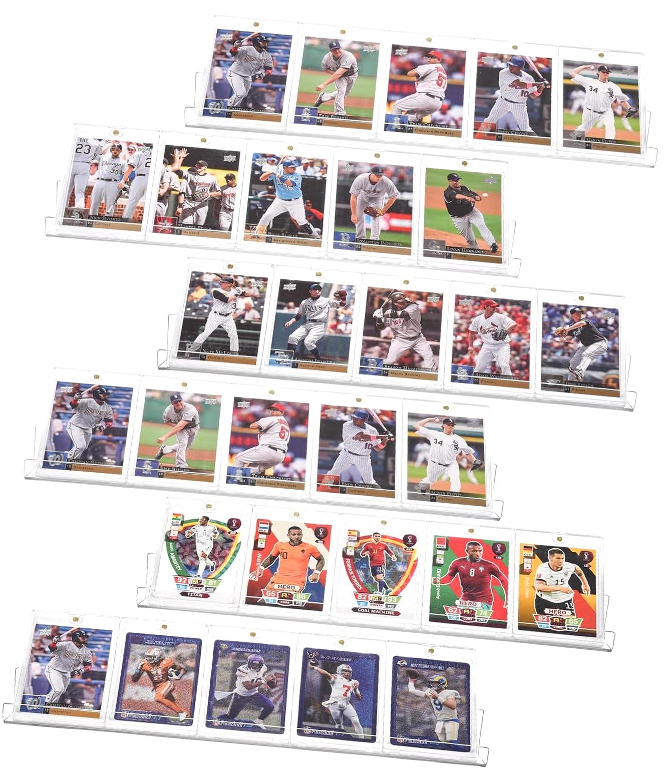 Dreamtimes 6 Pack 15" Wall-Mounted Card Display Shelf, Clear Acrylic ...