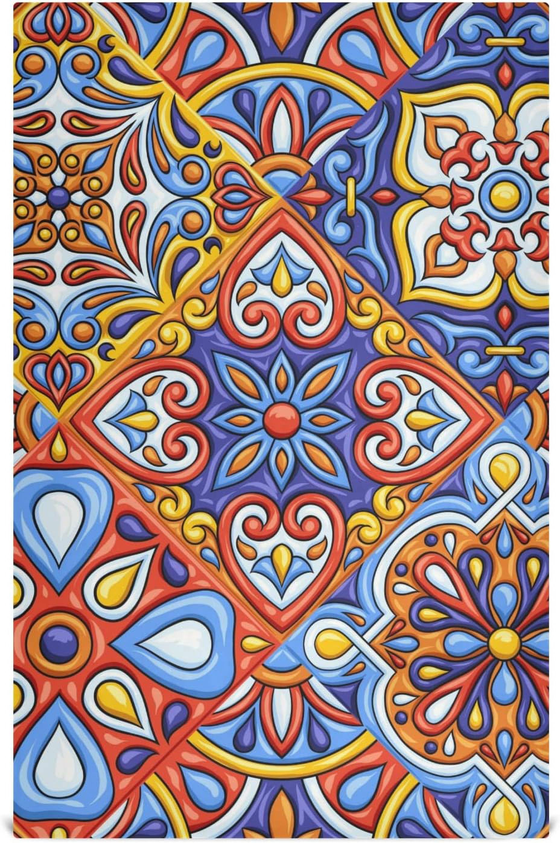 Dreamtimes 6PCS Mexican Talavera Ceramic Tile Pattern Kitchen Towels ...