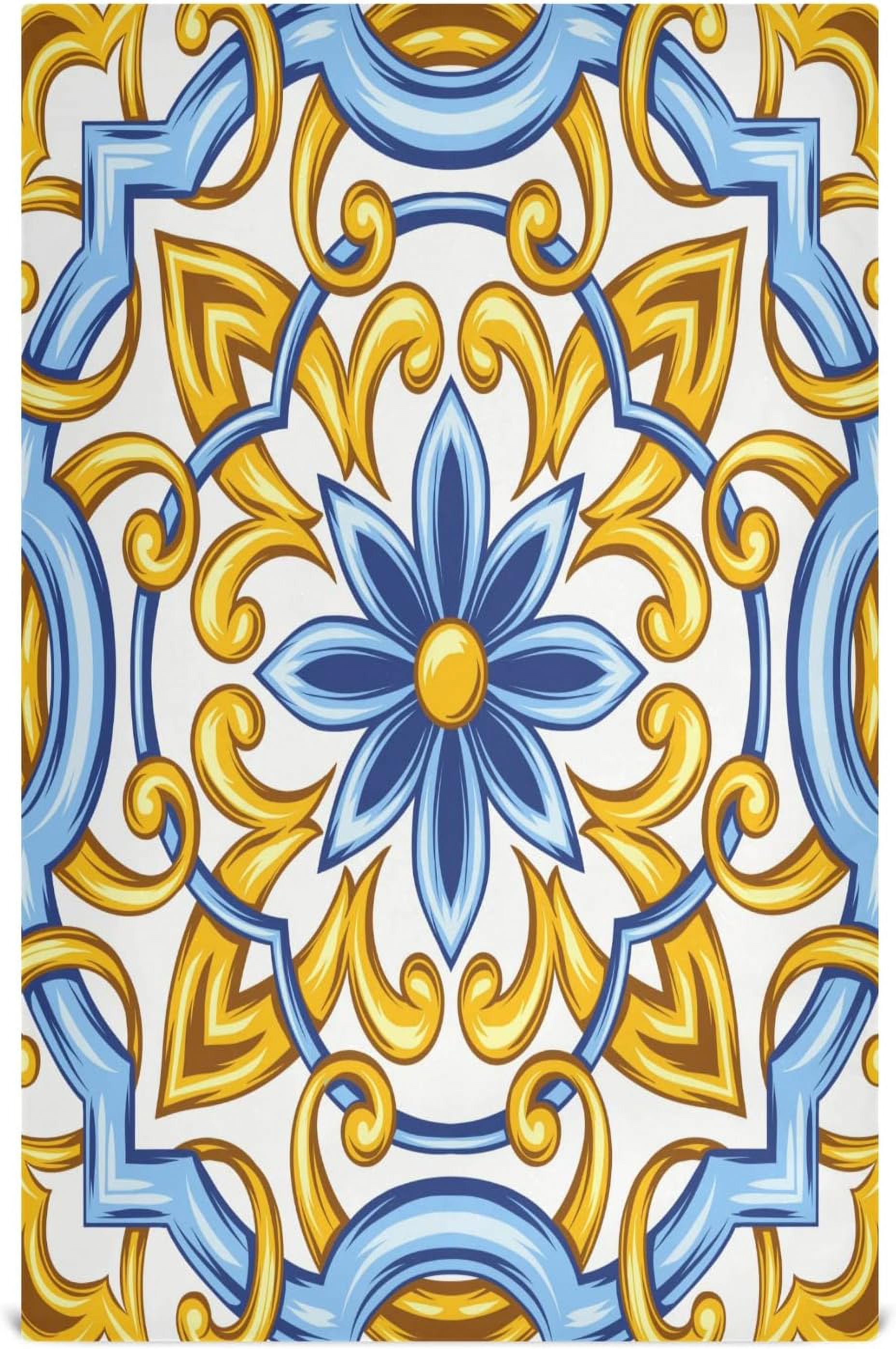 Dreamtimes 6Pcs Portuguese Azulejo Ceramic Tile Pattern Kitchen Dish ...