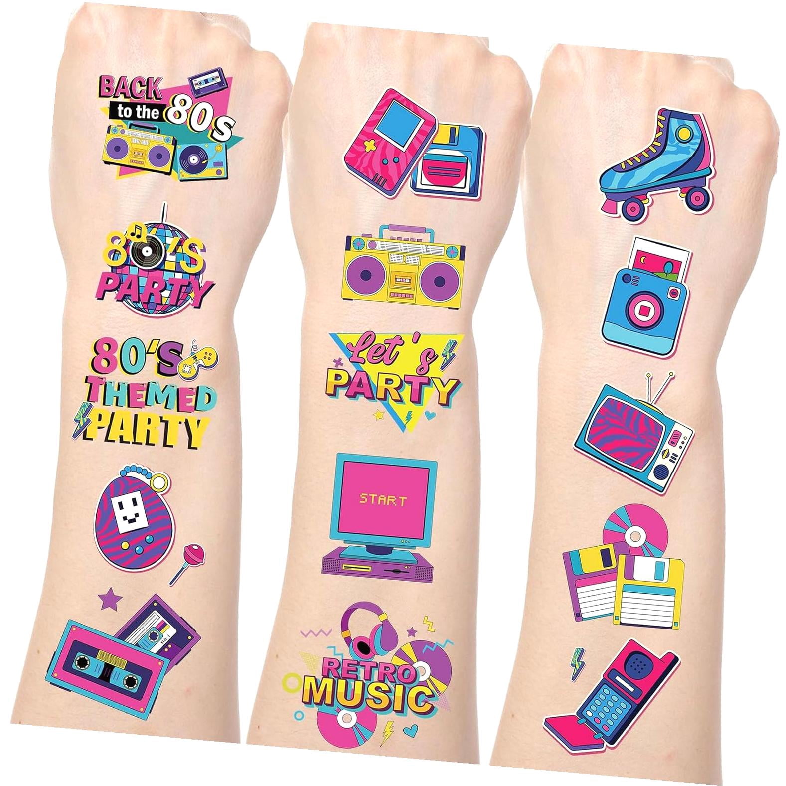 Dreamtimes 80s Stickers - 200+ Retro 1980s Party Decorations, Favors ...