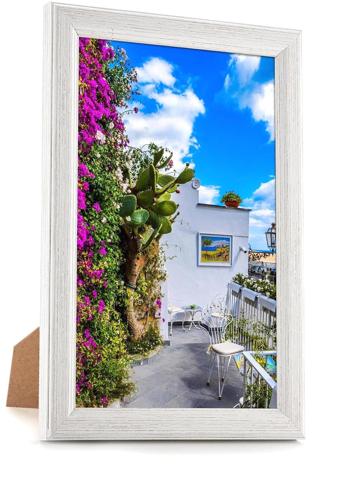 Dreamtimes 8x12 White Wood Frame, showcasing a natural woodgrain, this ...