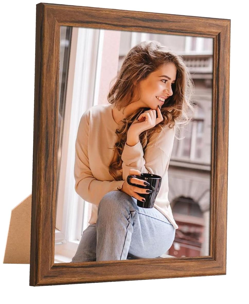 Dreamtimes 8x9 Wood Frame in Brown, Natural Wooden 9x8in Picture Frame ...