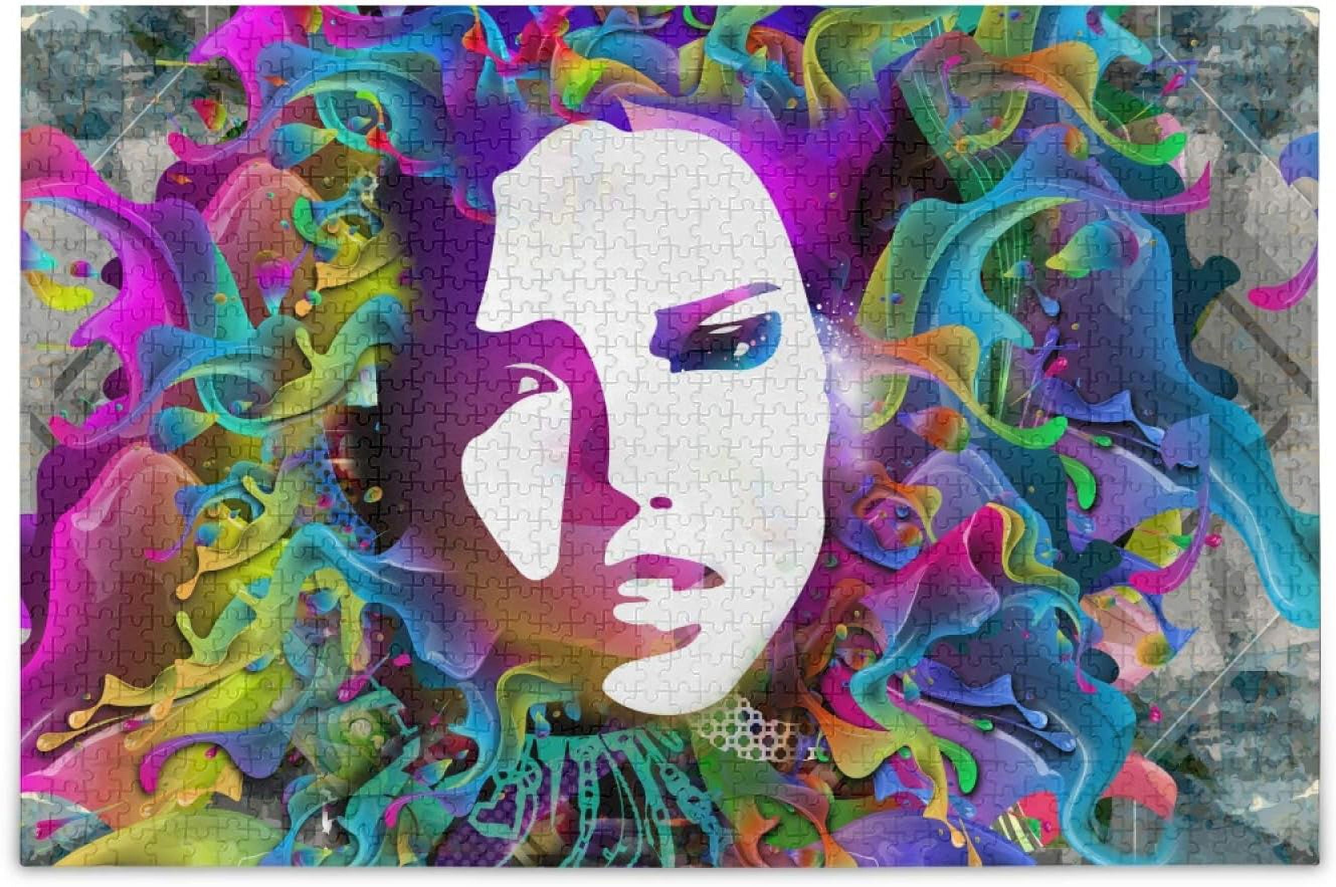 Dreamtimes Abstract Colorful Woman Puzzle for Adults 500 Piece Puzzles ...