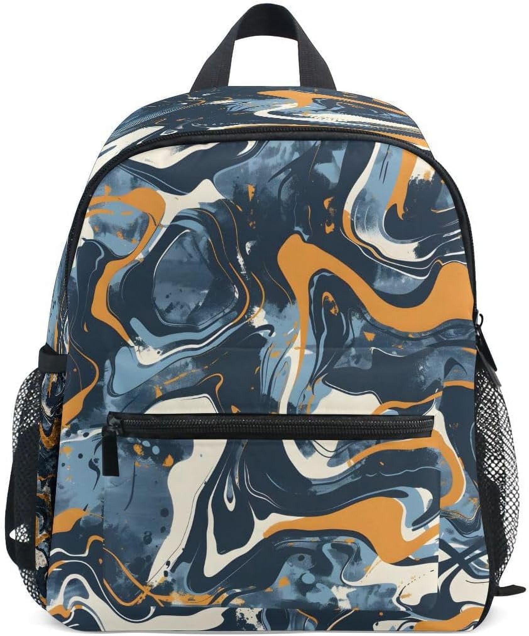 Dreamtimes Abstract Navy Blue Toddler Backpack for School Girls and ...