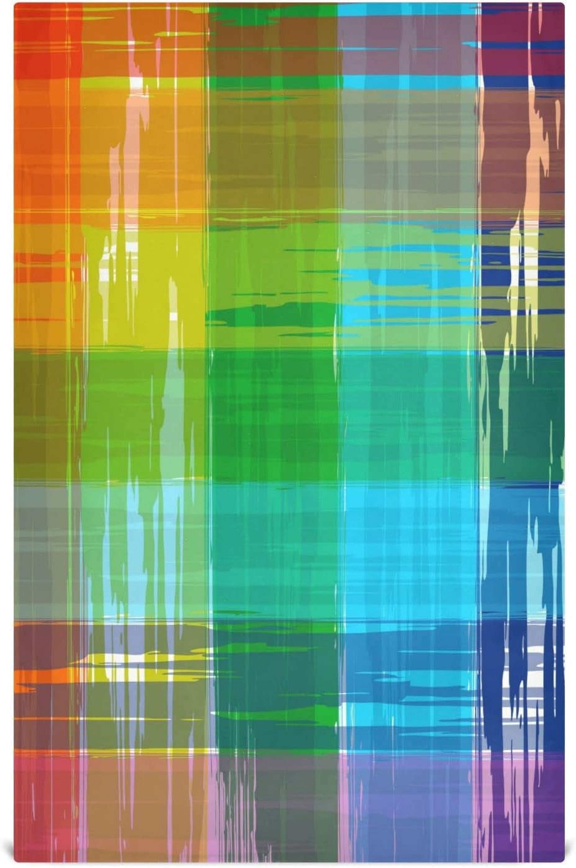 Dreamtimes Abstract Rainbow Colorful Geometric Kitchen Towel, Dish ...