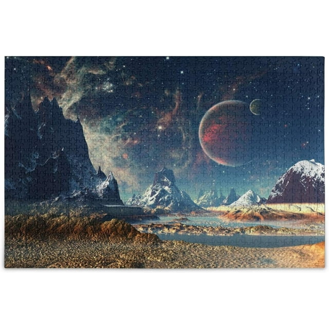 Dreamtimes Alien Planet Moon Mountains Puzzle for Adults 1000 Piece ...
