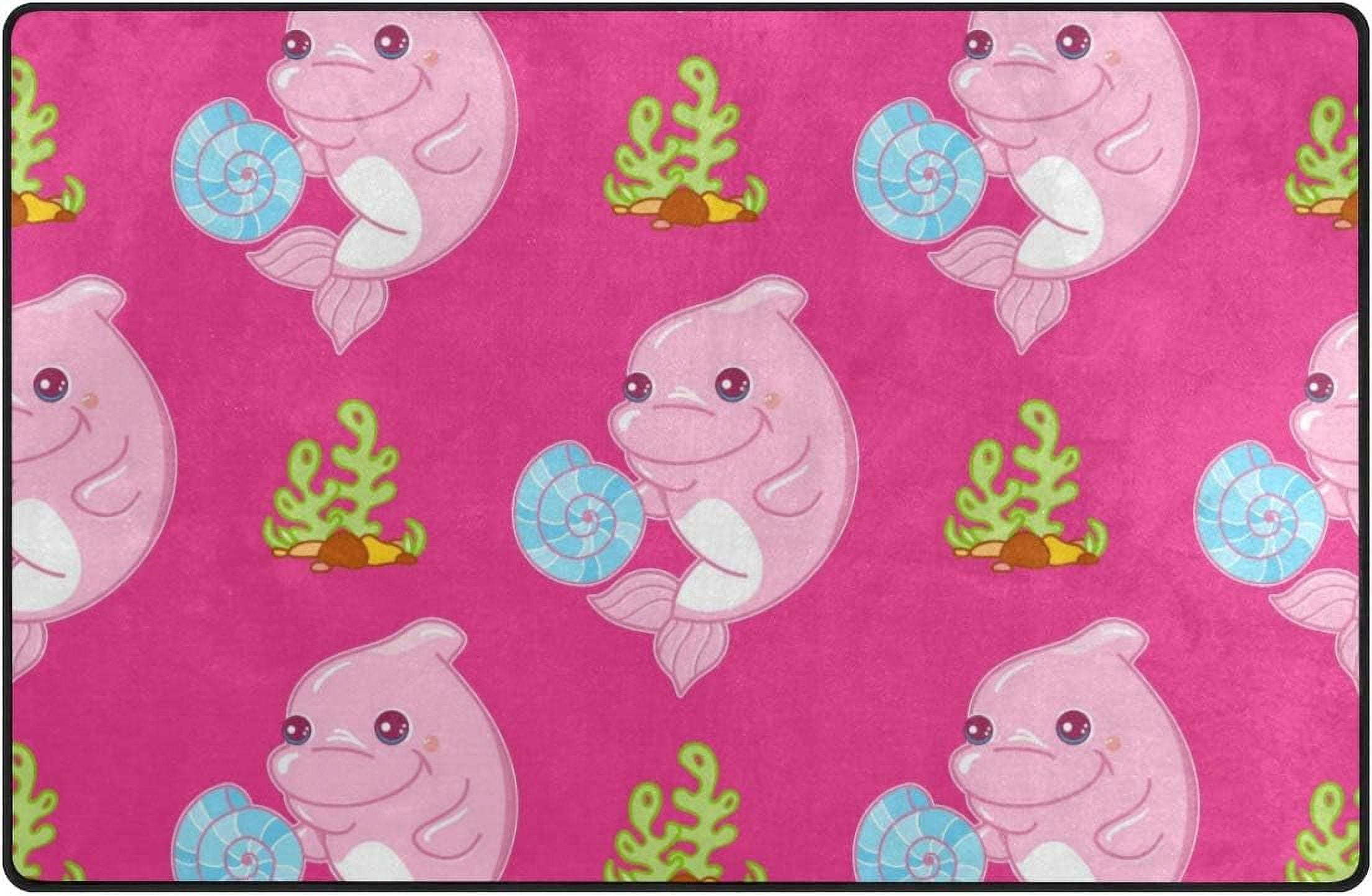 Dreamtimes Area Rug 60 x 39 inch (5'x 3'3"), Carpet Dolphin with ...