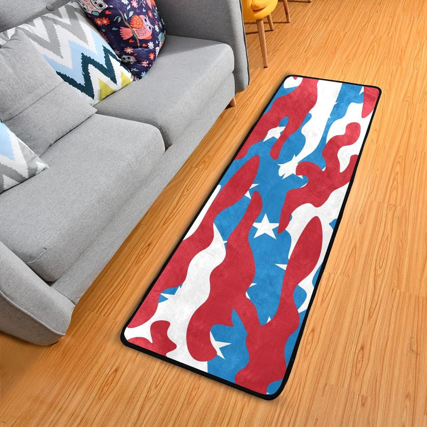 Dreamtimes Army Camouflage Hallway Runner Rug 2'x6' Kitchen Rug with ...