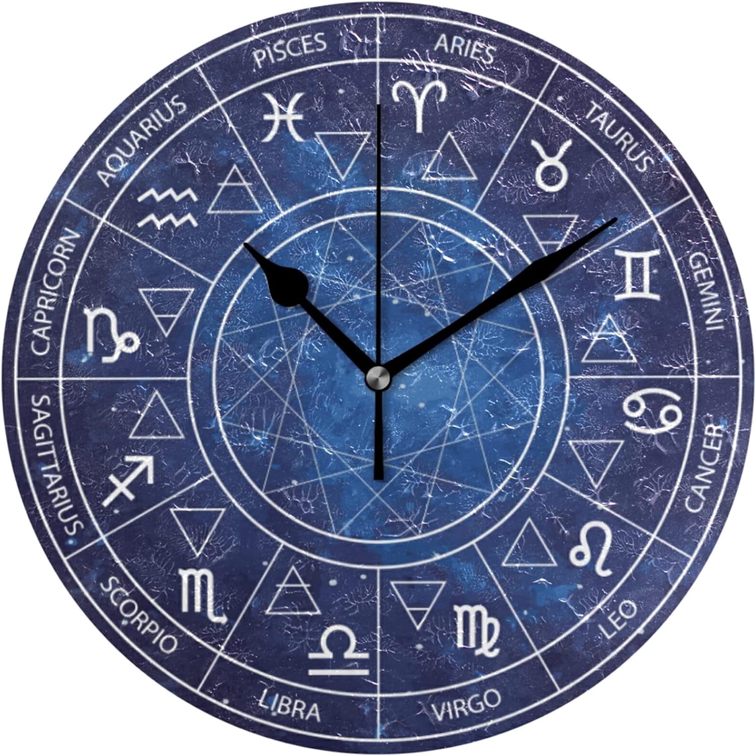 Dreamtimes Astrology Zodiac Signs Cosmic Round Wall Clock, 10 Inch ...