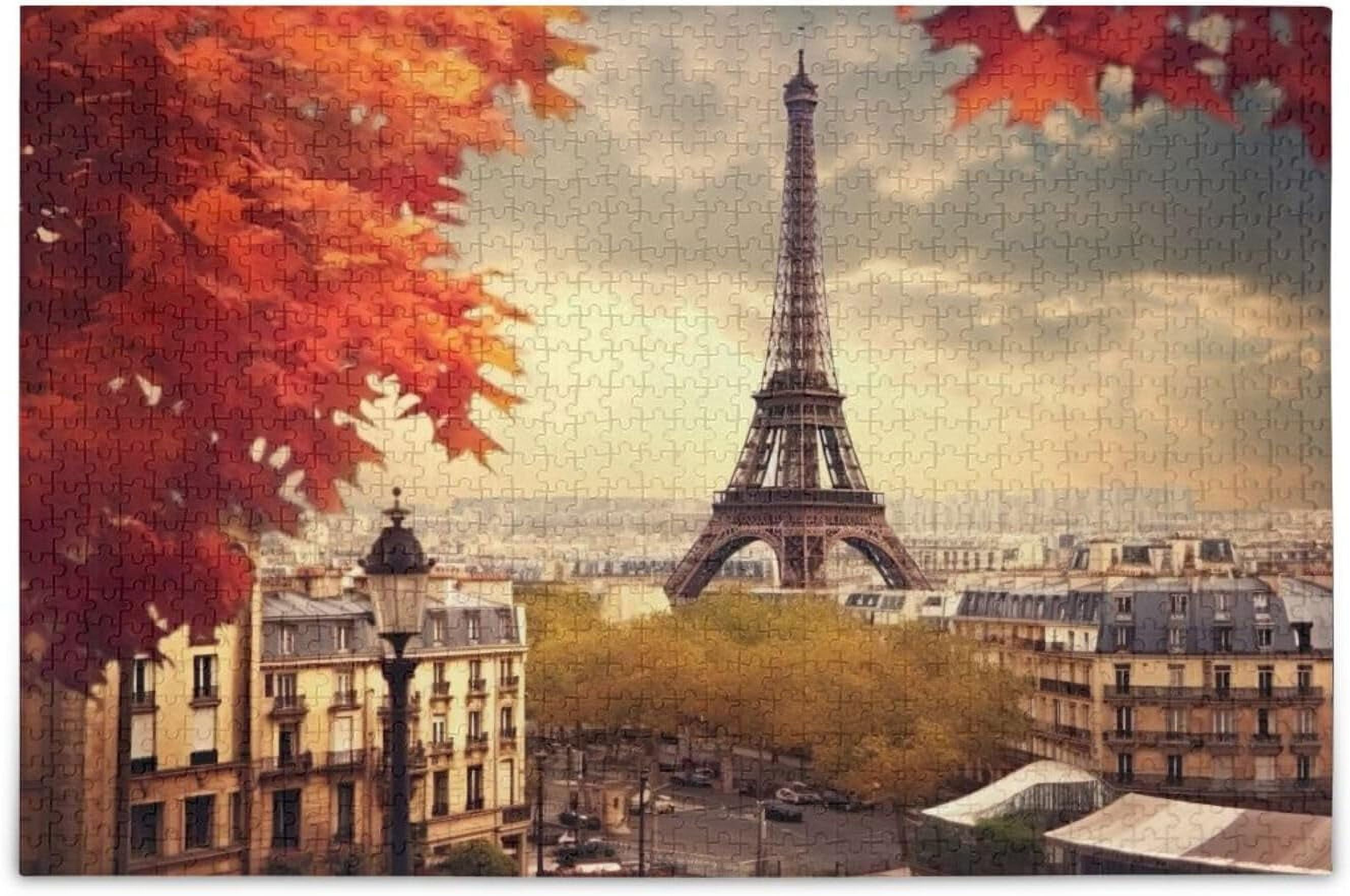 Dreamtimes Autumn Eiffel Tower Jigsaw Puzzles, Puzzles for Adults 500 Pieces Challenging ...