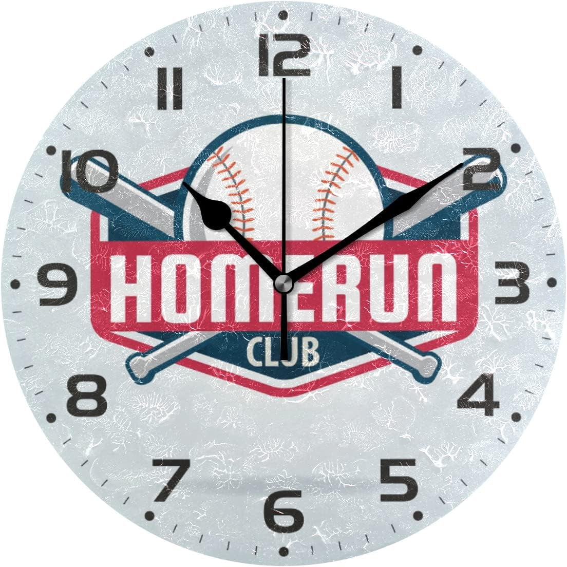 Dreamtimes Baseball Wall Clock, 10 Inch Silent Non Ticking Round Clock ...