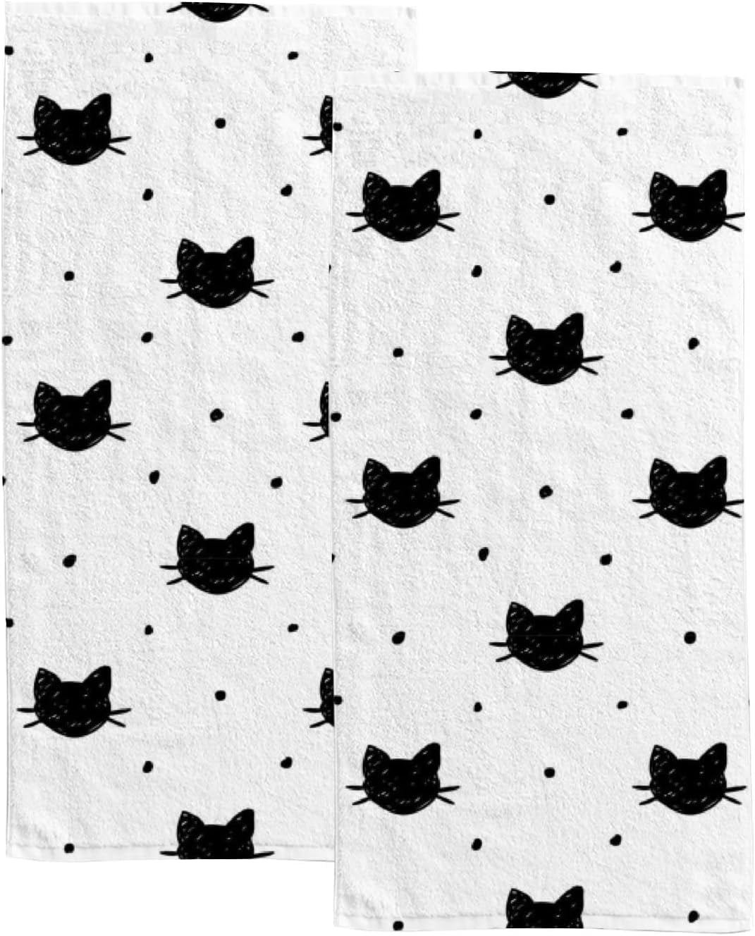 Dreamtimes Bath Hand Kitchen Towels Cats Ink Doodle Face Towel ...