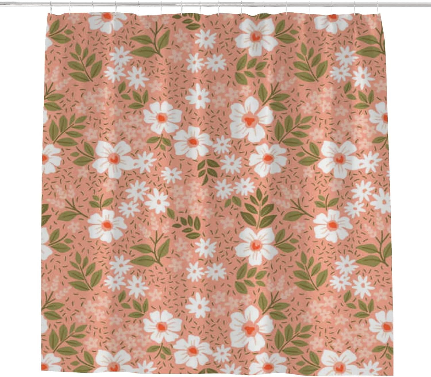 Dreamtimes Bath Shower Curtain Liners 72x72 Cute Floral Pattern In