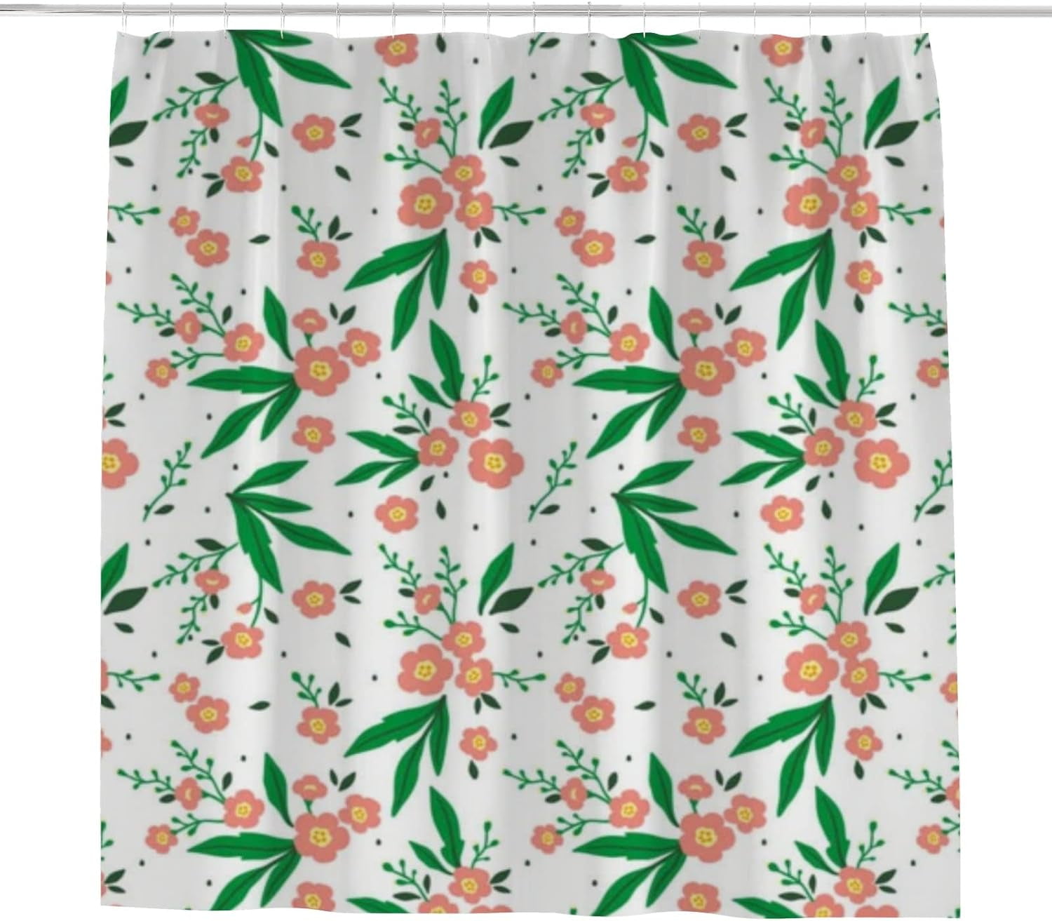 Dreamtimes Bath Shower Curtain Liners Small Flowers And Leaves 60x72in
