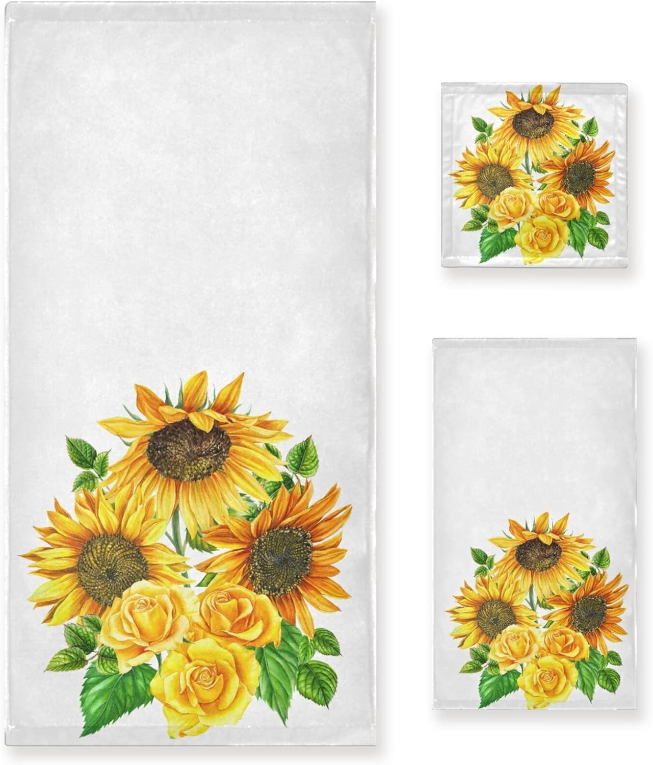 Dreamtimes Bath Towel Sets for Bathroom Hand Towels Fingertip Towels ...