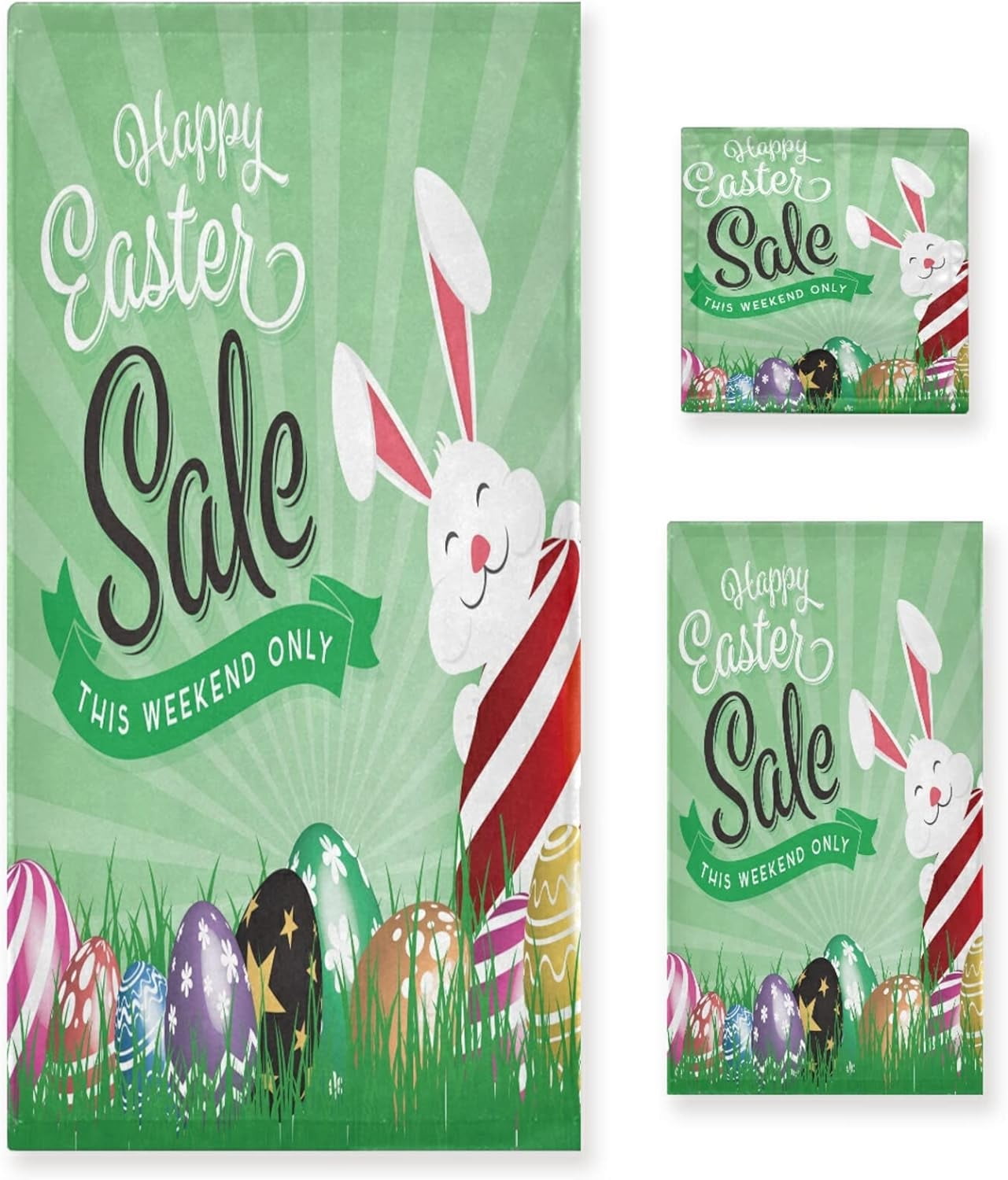 Dreamtimes Dreamtimes Bathroom Easter Decorative Towel Set with Cute ...