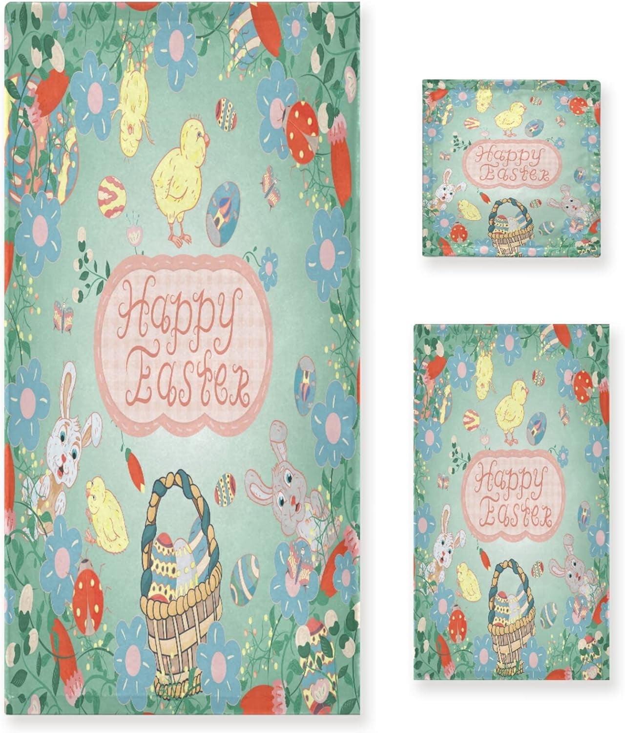 Dreamtimes Dreamtimes Bathroom Easter Decorative Towel Set with Easter ...