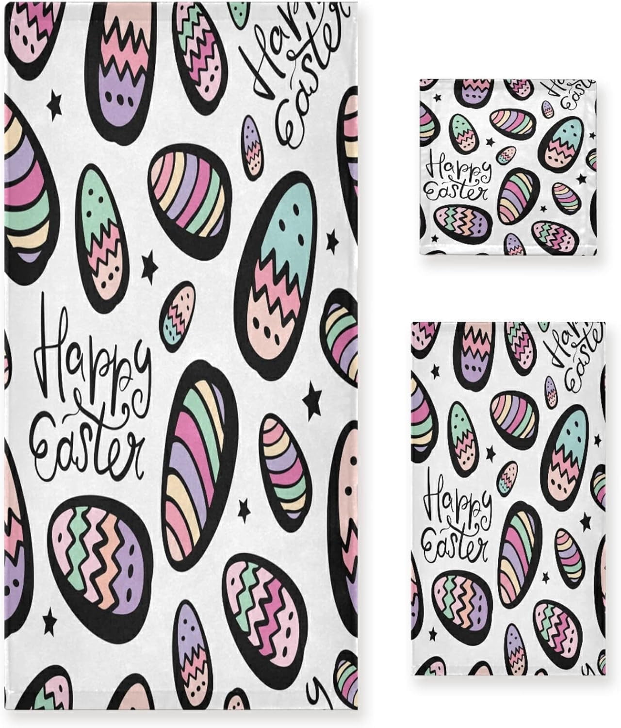 Dreamtimes Dreamtimes Bathroom Easter Decorative Towel Set with Vintage ...