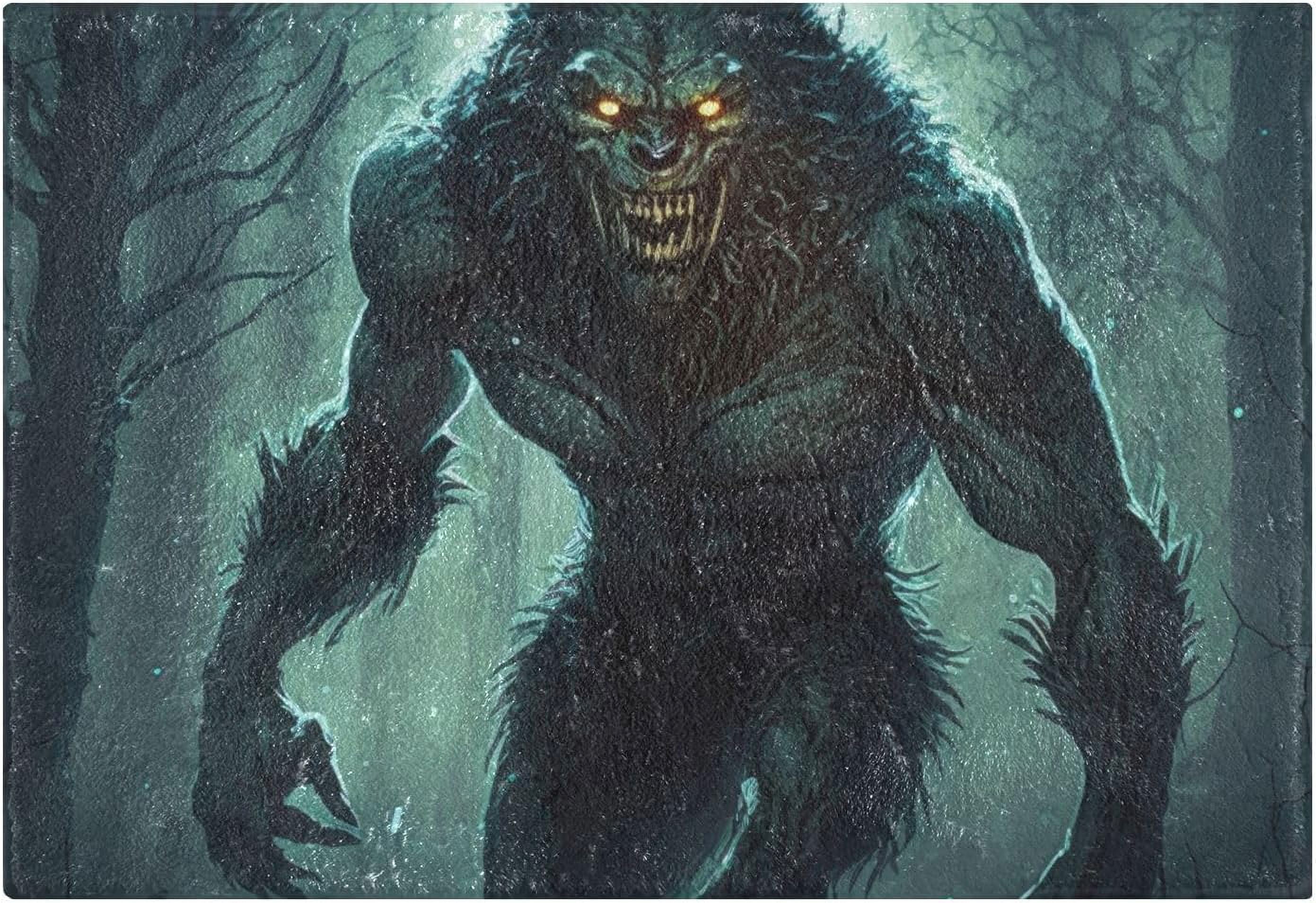 Dreamtimes Bathroom Rug Mats Werewolf Dark Forest Print, Bath Mats for ...